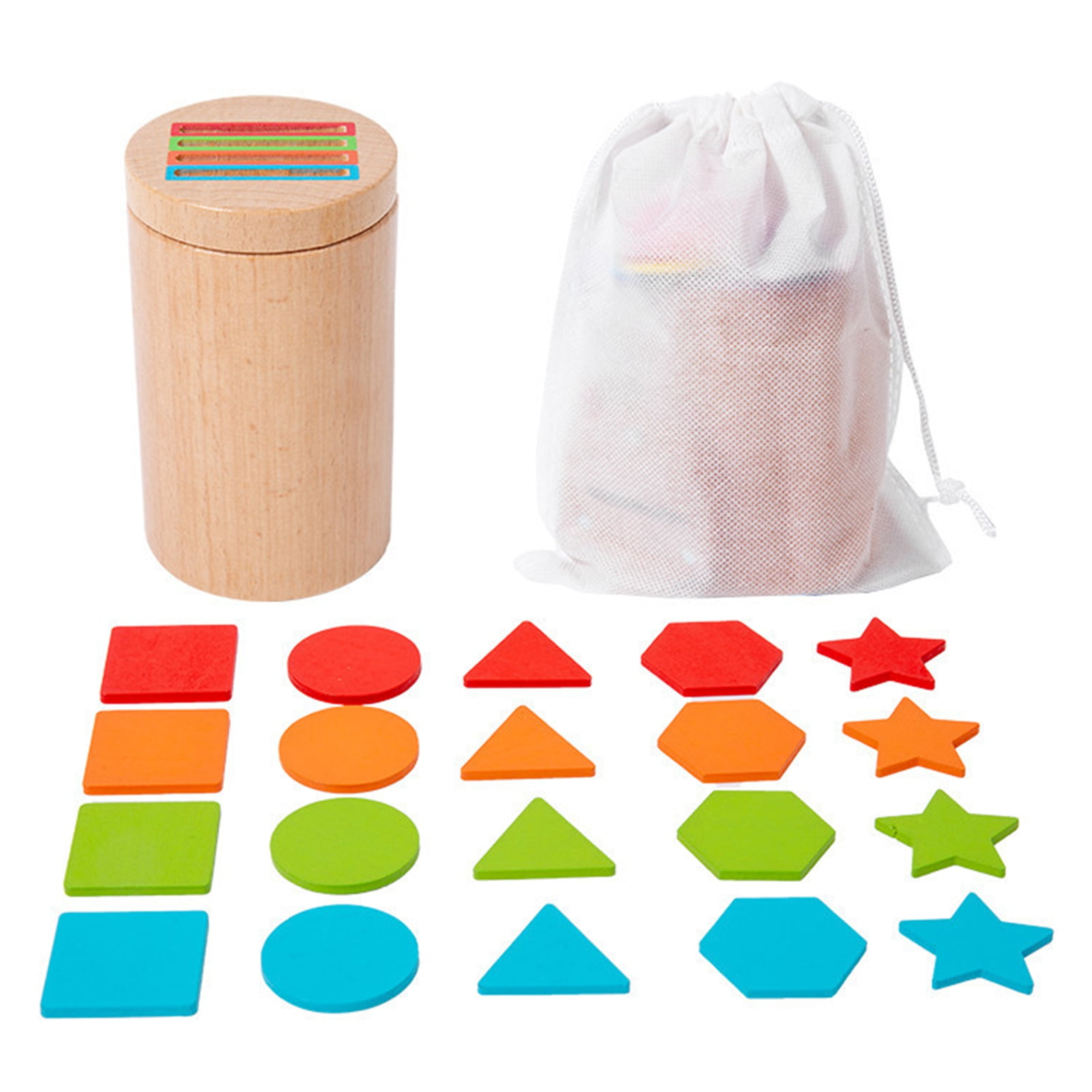 BAELLERT 1 Set Montessori Wooden Color Sorting Toy Educational Fine ...