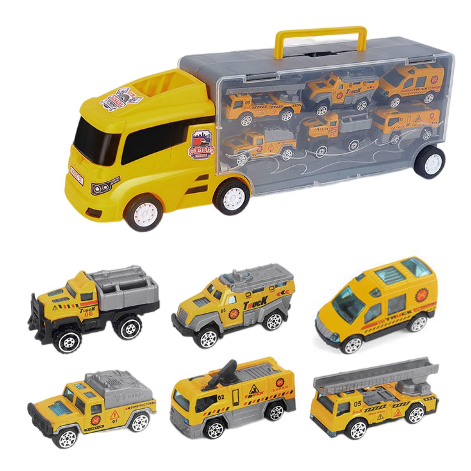 BAELLERT 1 Set Truck Container Toy Miniature Fire-Truck Engineering ...