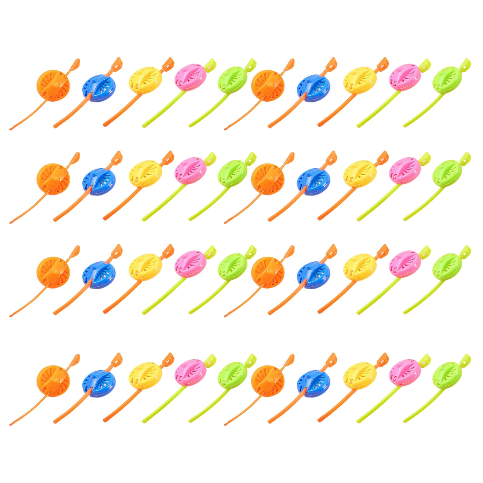 BAELLERT 10/40Pcs Pull Strip Spinning Top Toy Kids Colorful Plastic ...