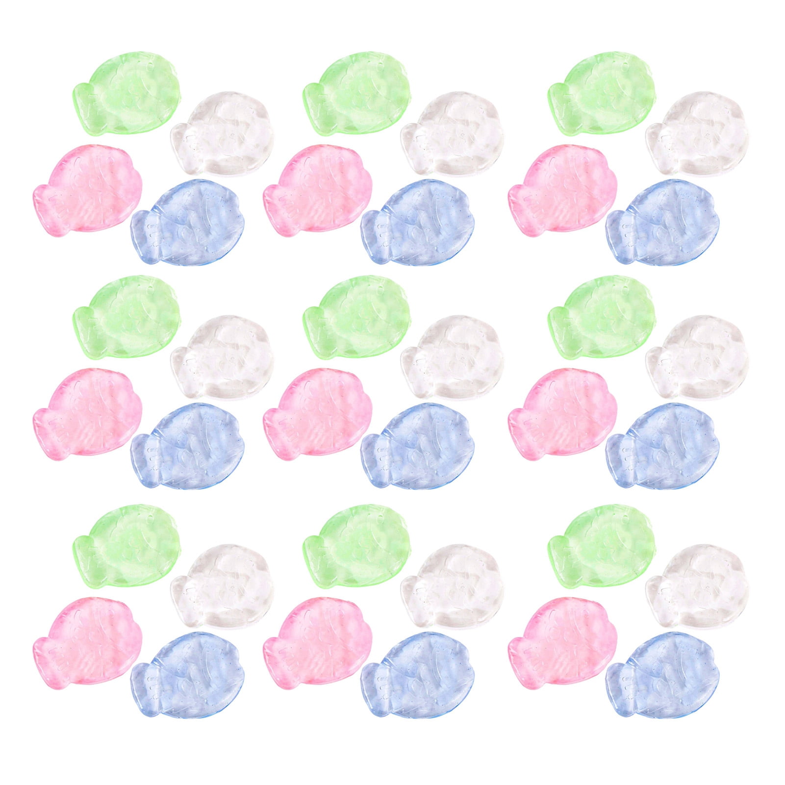 BAELLERT 10/50/100Pcs Transparent Fish Squeeze Toy Stress Relief Sea ...
