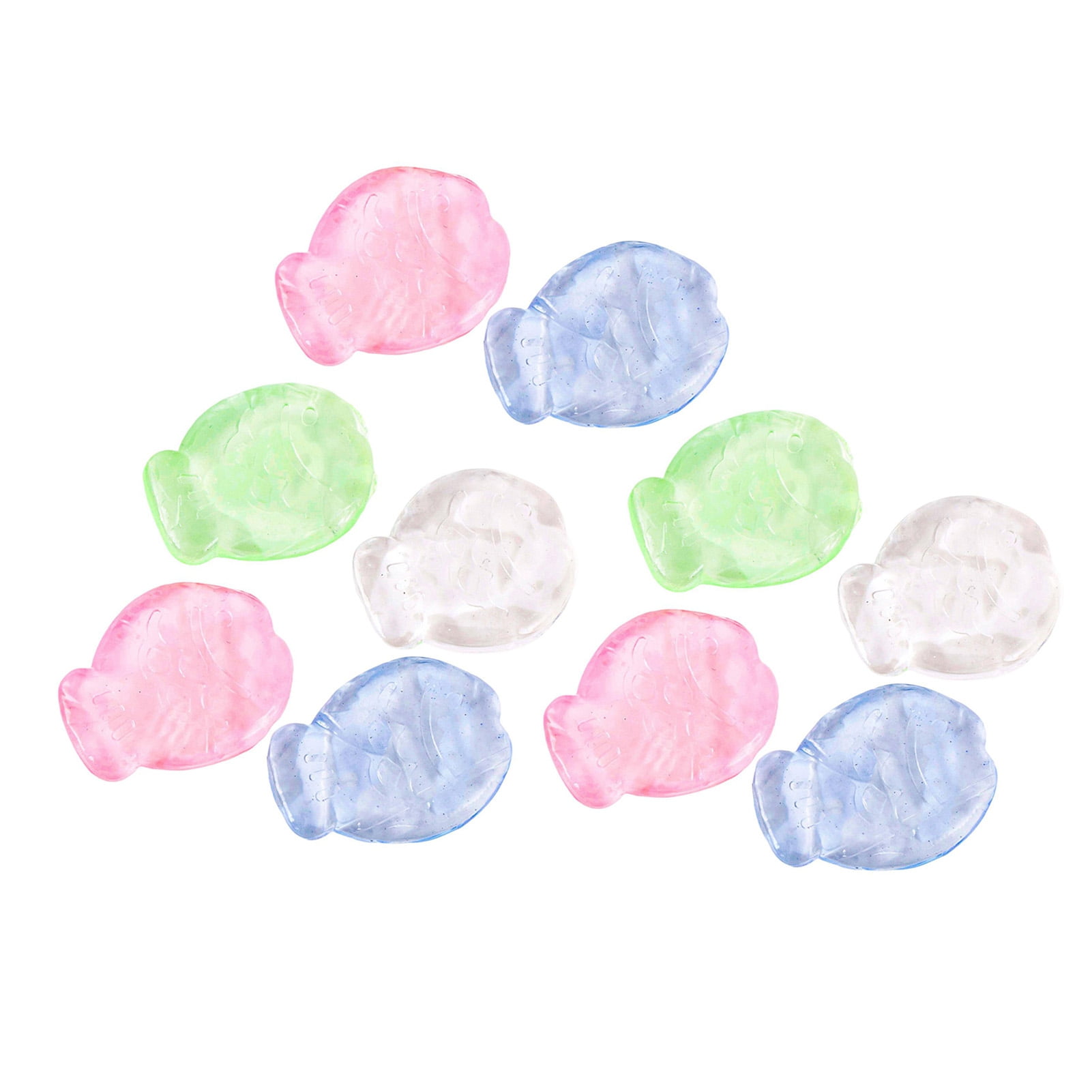 BAELLERT 10/50/100Pcs Transparent Fish Squeeze Toy Stress Relief Sea ...