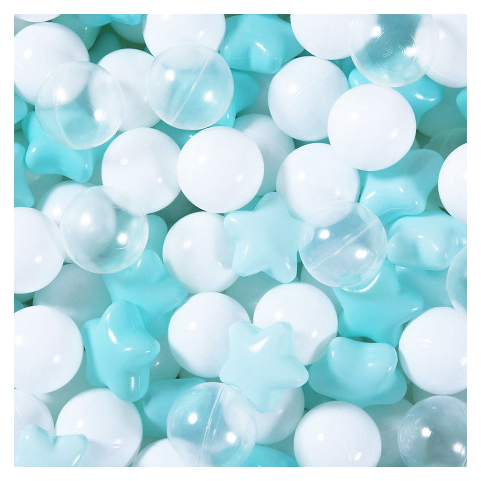 BAELLERT 100Pcs/Set Colorful Pit Ball Round Star Thickened PE Crush ...