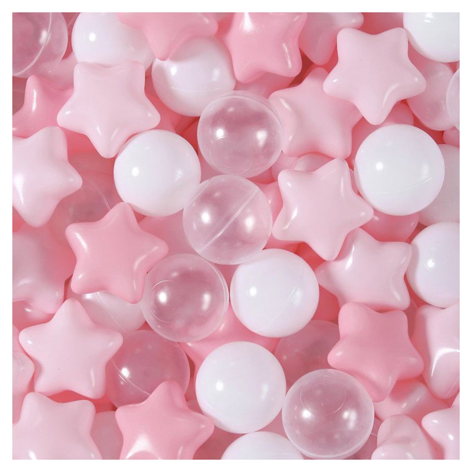 BAELLERT 100Pcs/Set Colorful Pit Ball Round Star Thickened PE Crush ...