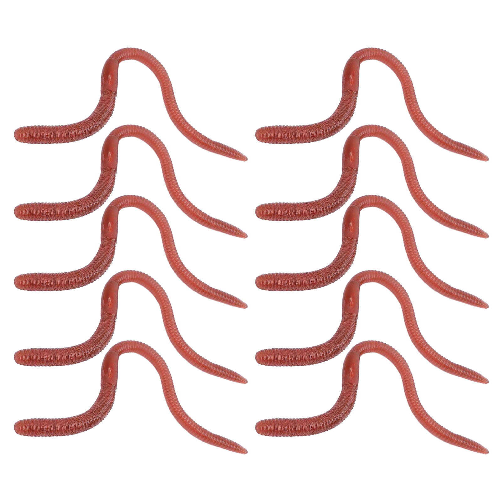 BAELLERT 10Pcs Stretchy Earthworm Prank Toy Realistic Long TPR ...