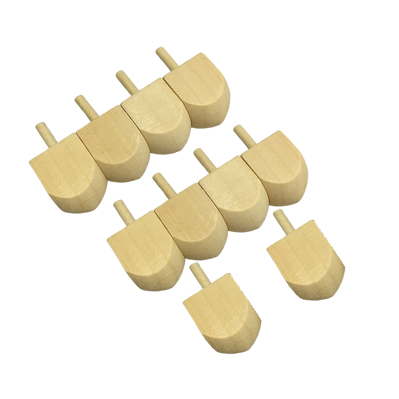 BAELLERT 10Pcs Wooden Spinning Top Toy Heavy Duty Manual Rotation Gyro ...