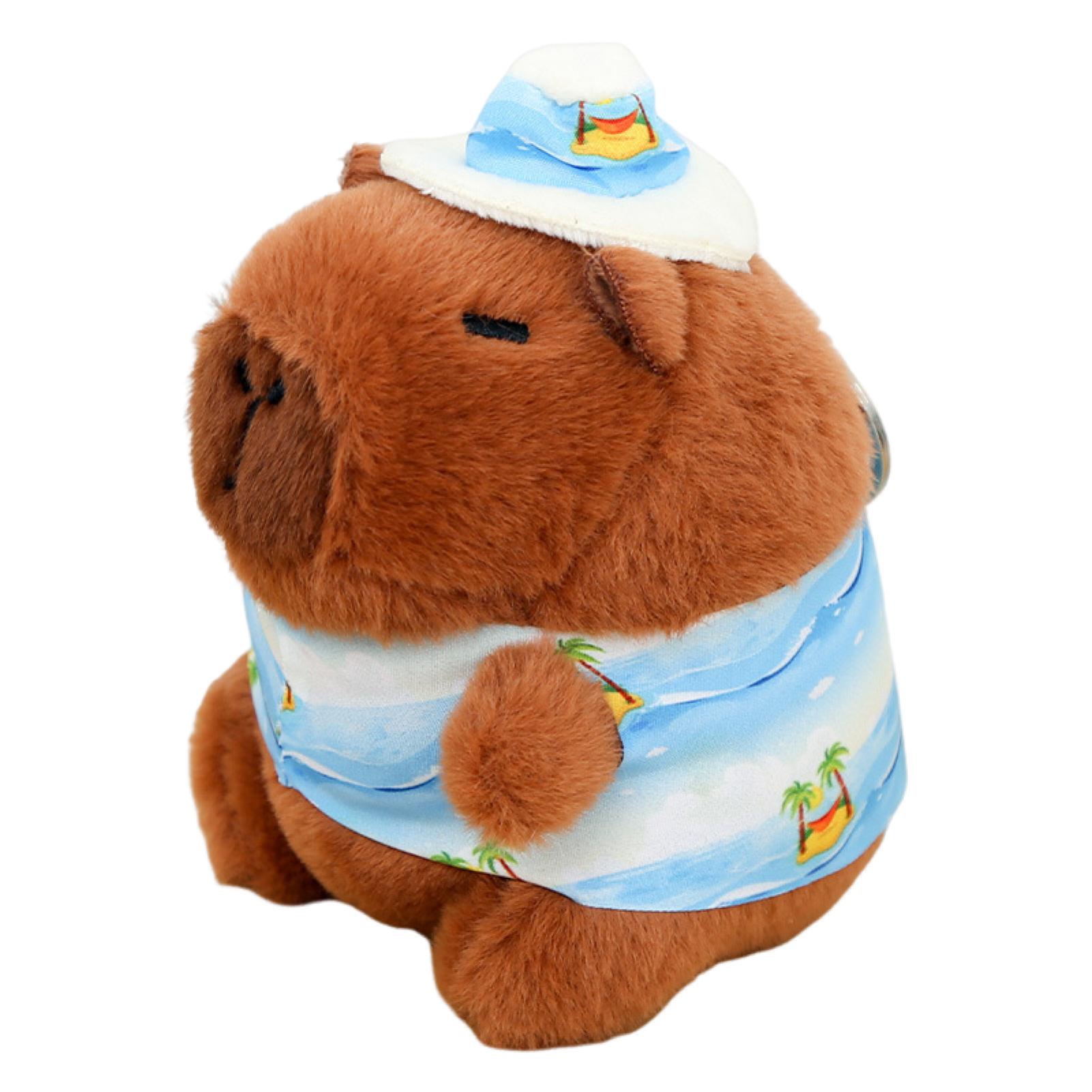 BAELLERT 12CM Capybara Plush Toy Stuffed Animal Backpack Keychain ...