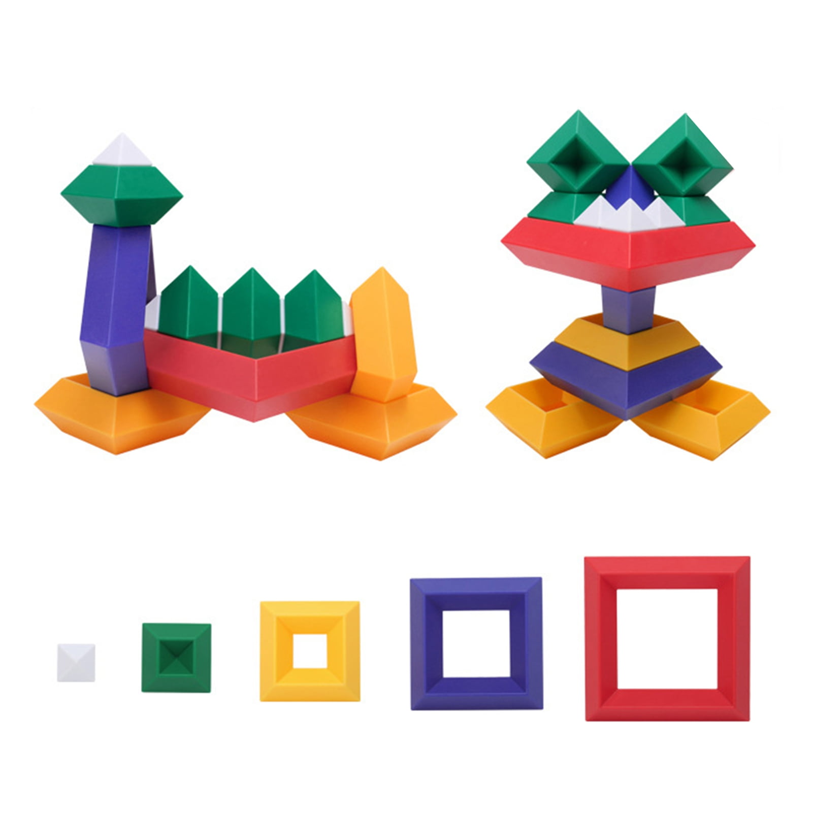 BAELLERT 15/30Pcs/Set Kids Building Block Toy Color Shape Cognition ...