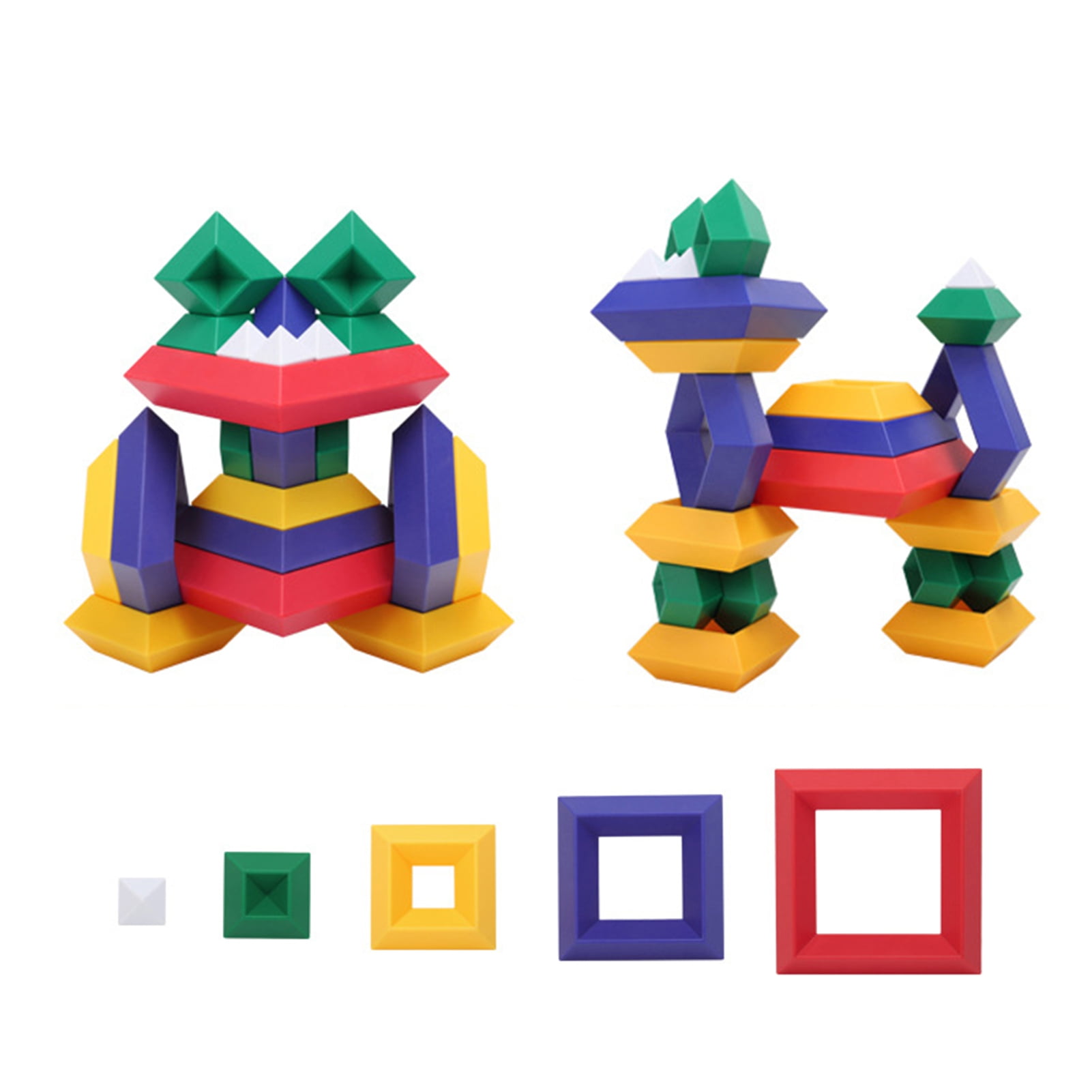 BAELLERT 15/30Pcs/Set Kids Building Block Toy Color Shape Cognition ...