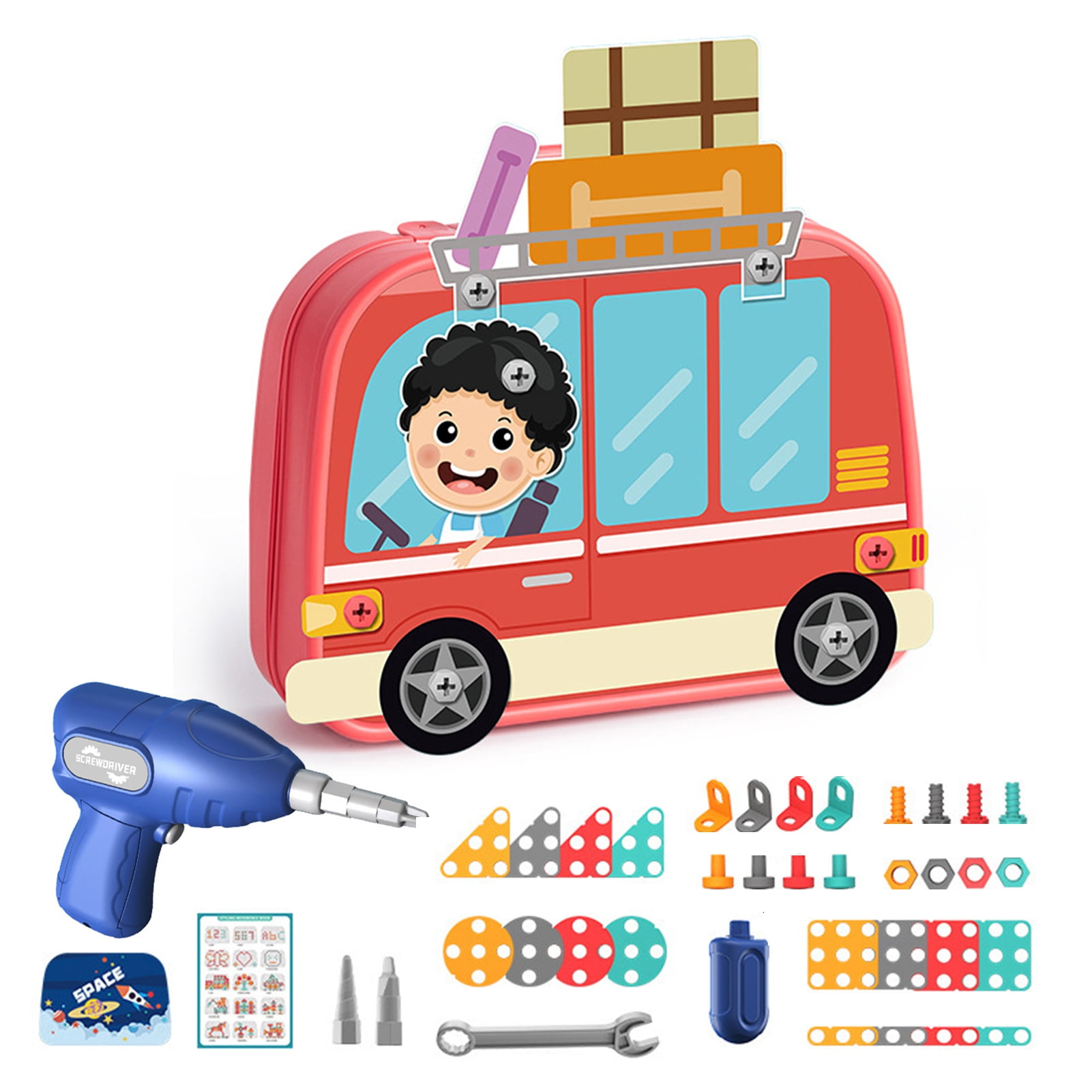 BAELLERT 230/450Pcs/Set Kids Toolbox Toy with Electric Drill Simulated ...