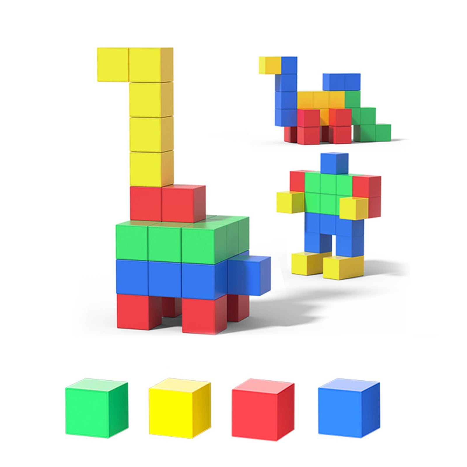 BAELLERT 32/64/96Pcs/Set Magnetic Cube Building Block Preschool ...