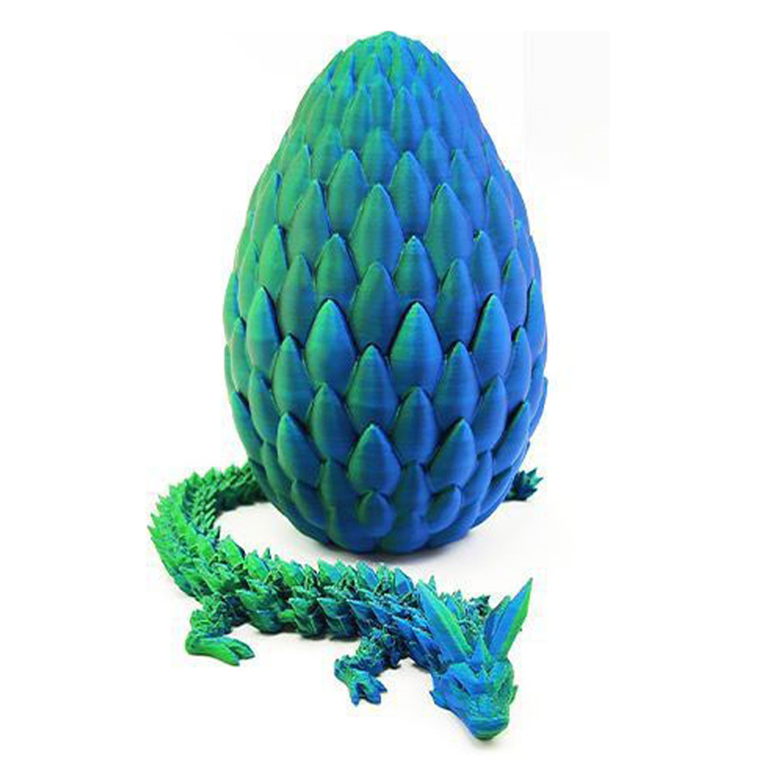 BAELLERT 3D Printed Dragon Egg Figurine Movable Joints Chinese Loong ...