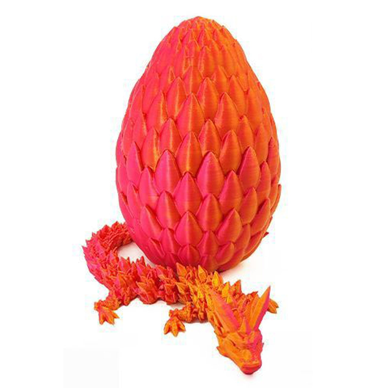 BAELLERT 3D Printed Dragon Egg Figurine Movable Joints Chinese Loong ...