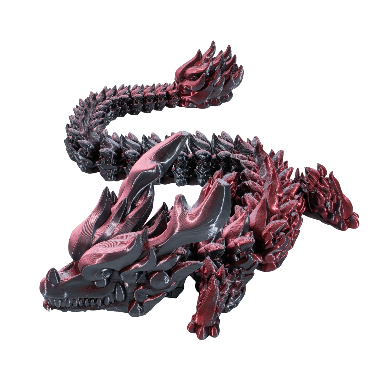 BAELLERT 3D Printed Dragon Figurine Movable Joints Chinese Loong Figure ...