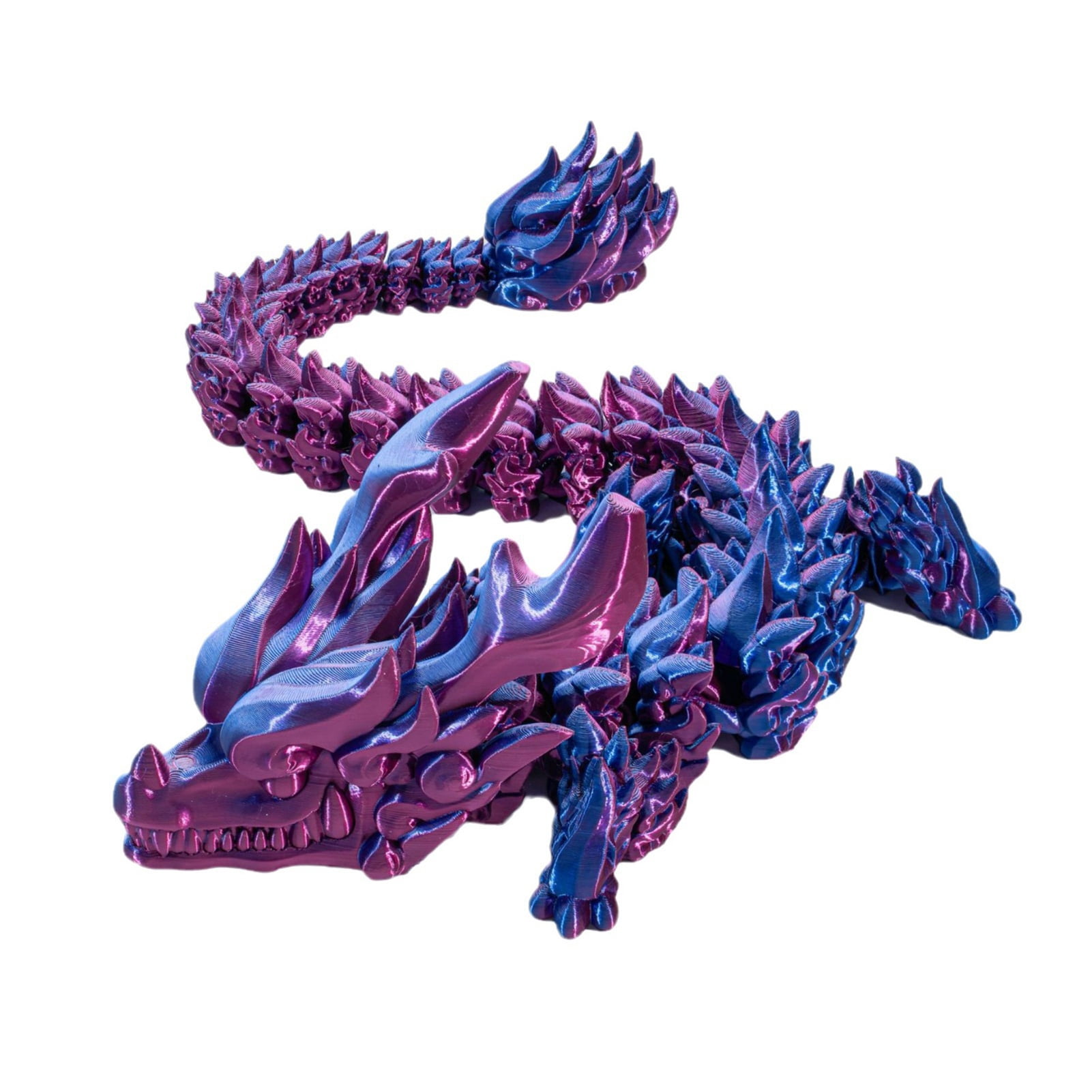 BAELLERT 3D Printed Dragon Figurine Movable Joints Chinese Loong Figure ...