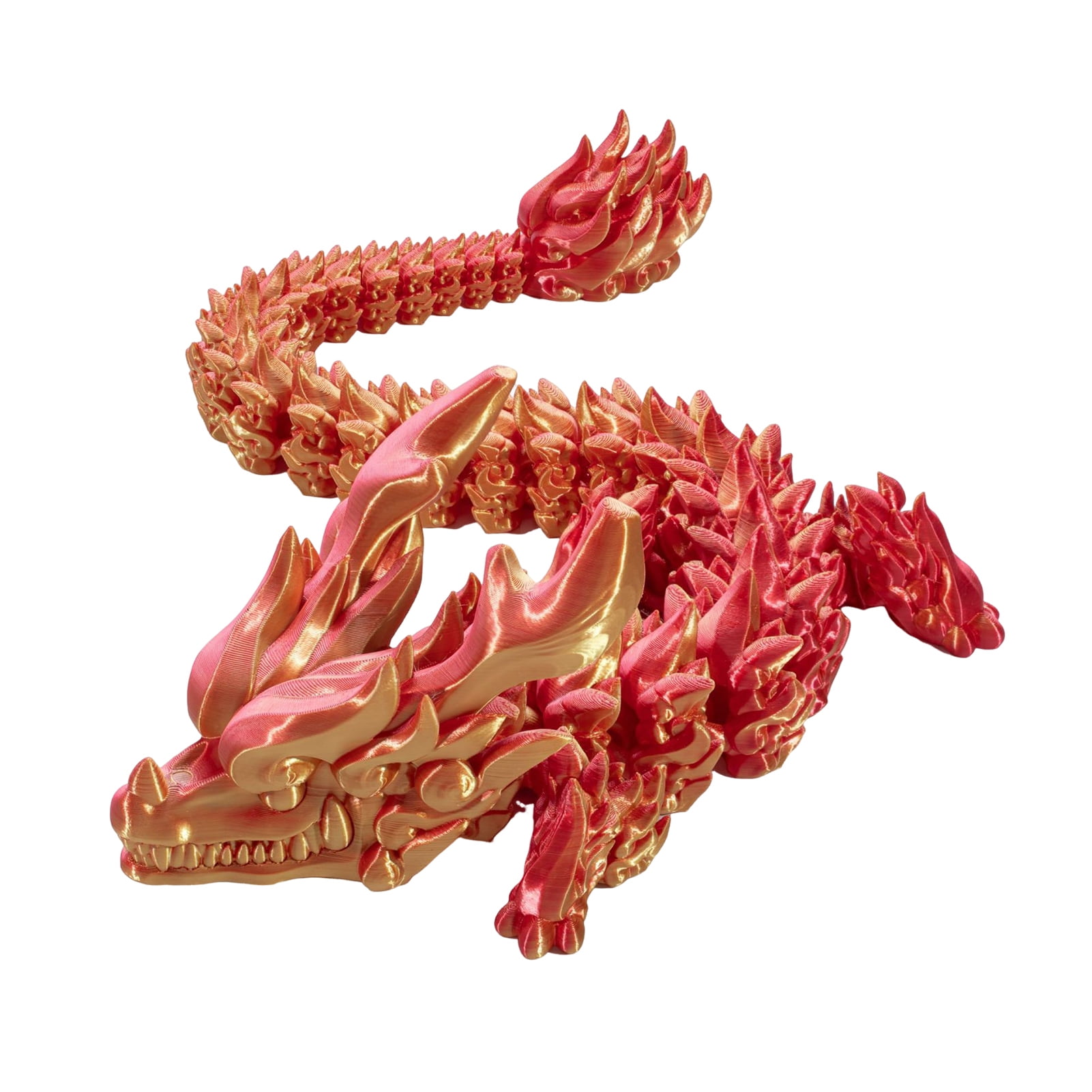 BAELLERT 3D Printed Dragon Figurine Movable Joints Chinese Loong Figure ...