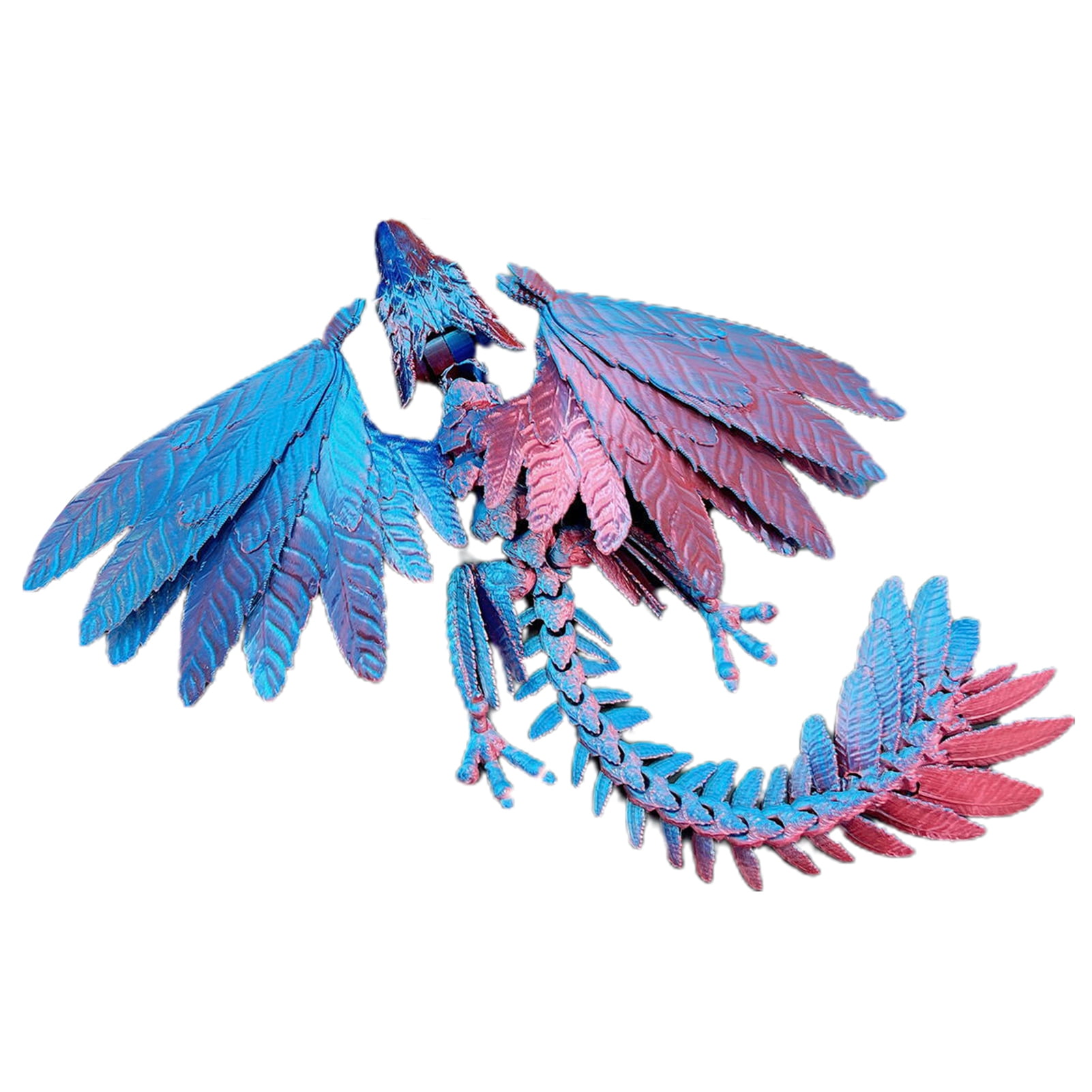 BAELLERT 3D Printed Feathered Dragon Fidget Toy Movable Joints Flying ...