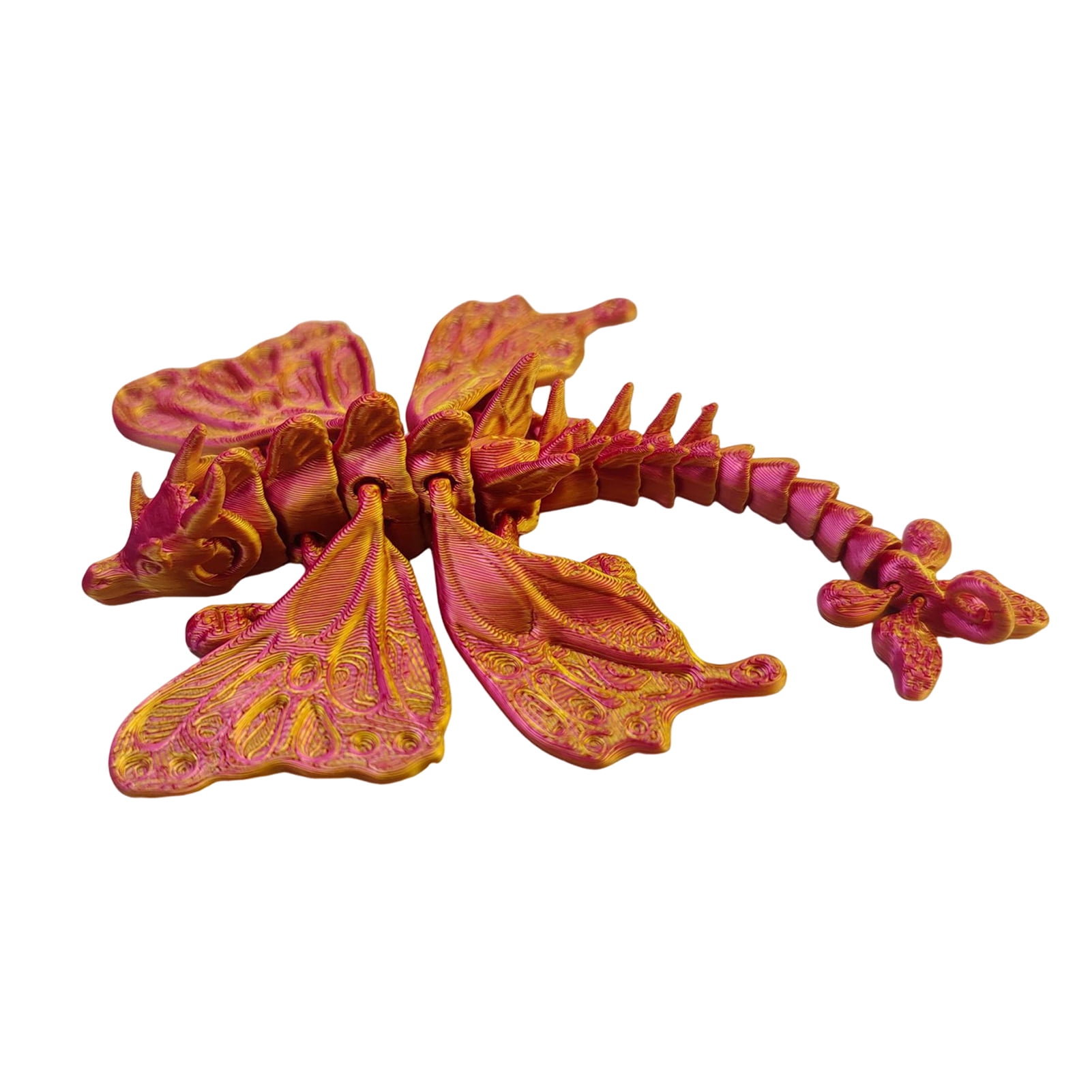 BAELLERT 3D Printed Flying Dragon Figurine Butterfly Wings Dragon ...