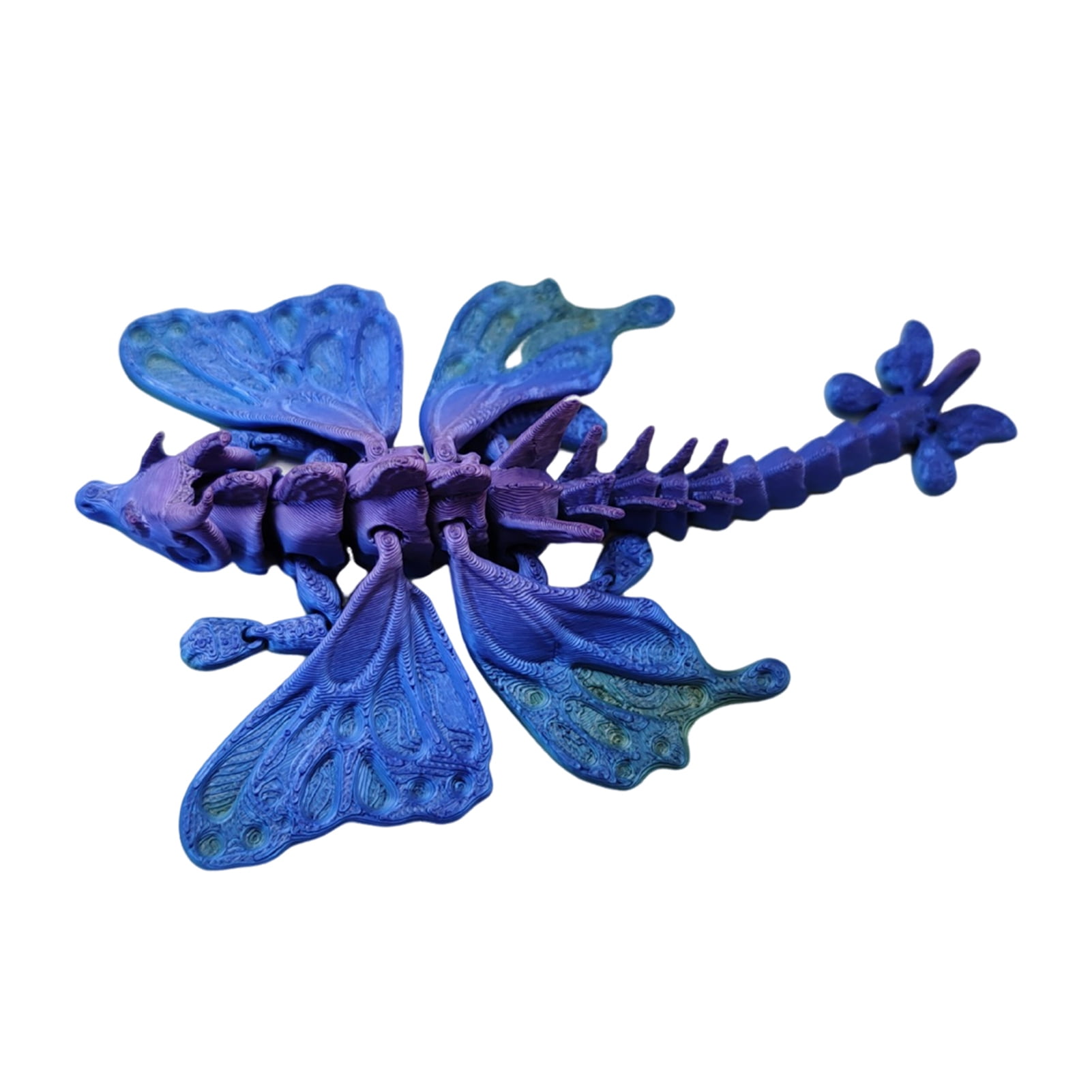 BAELLERT 3D Printed Flying Dragon Figurine Butterfly Wings Dragon ...
