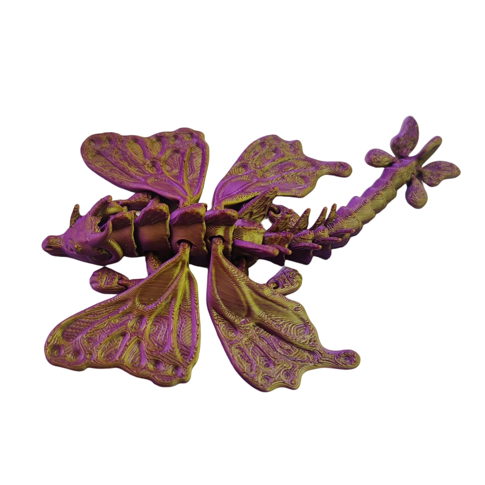 BAELLERT 3D Printed Flying Dragon Figurine Butterfly Wings Dragon ...