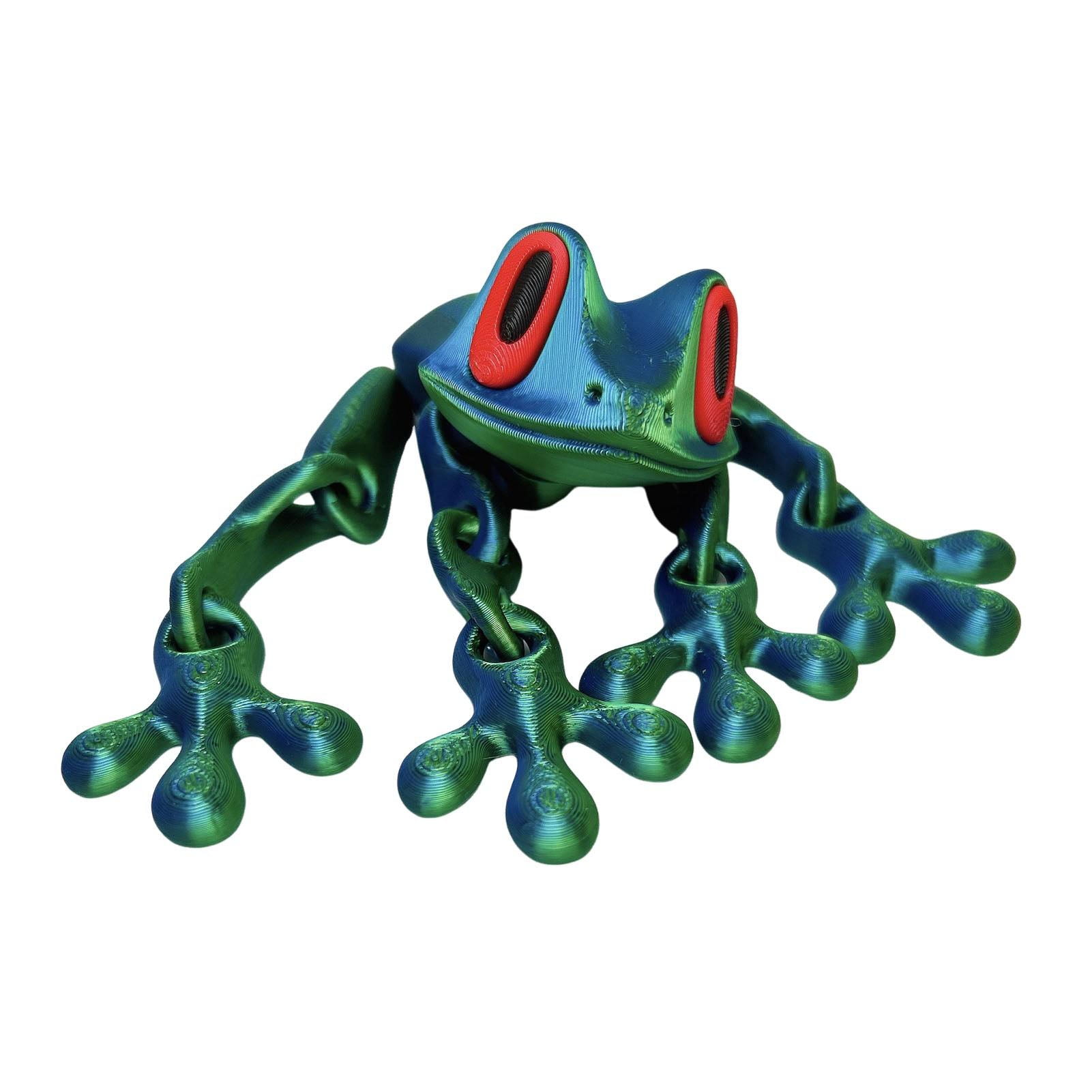 3d Printed Fidgets 3D Printed Articulated Frog Toy - Rainbow Color ...
