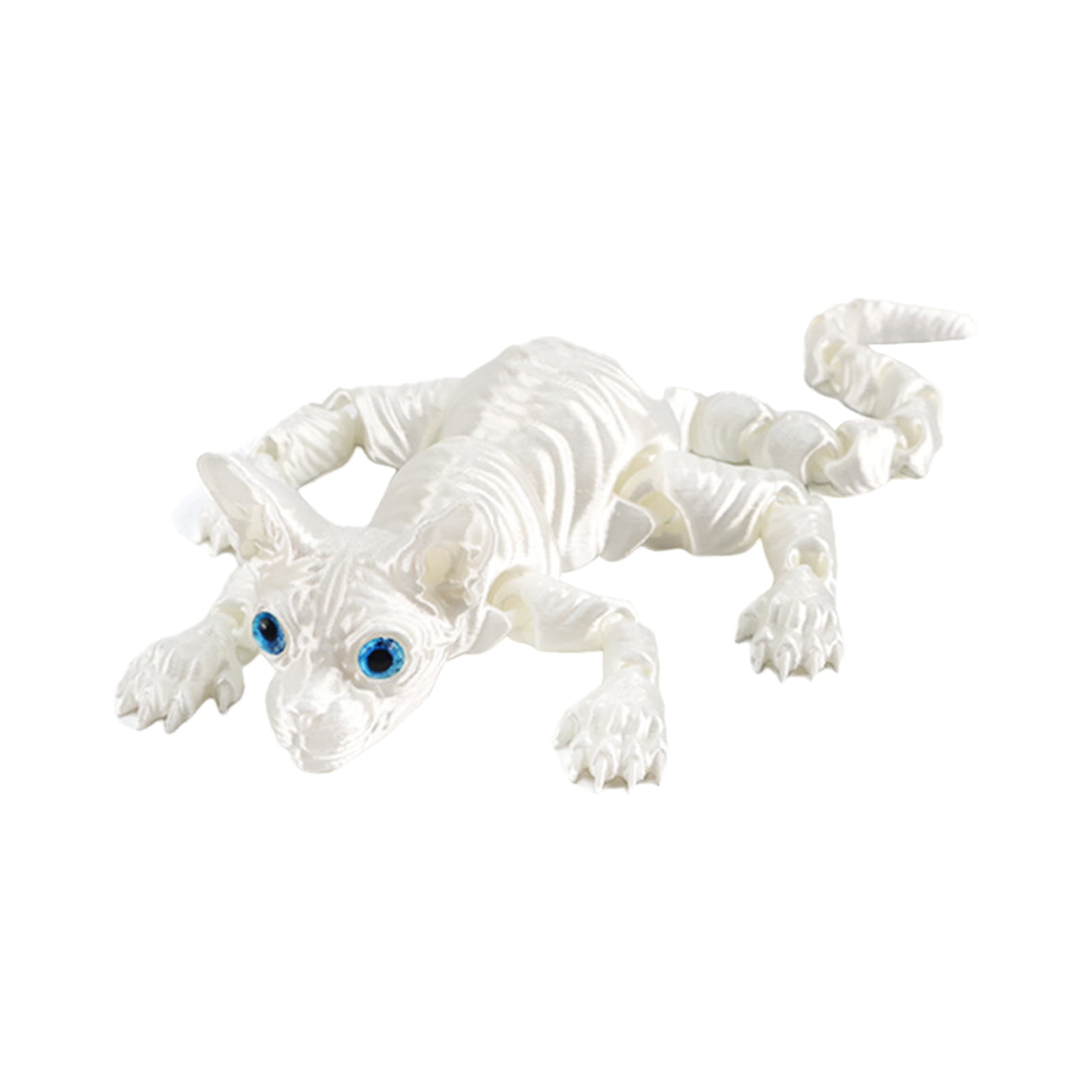 BAELLERT 3D Printed Hairless Cat Figurine Movable Joints Sphynx Cat ...