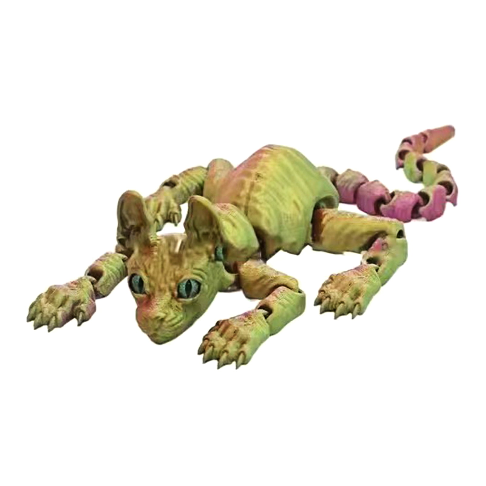 BAELLERT 3D Printed Hairless Cat Figurine Movable Joints Sphynx Cat ...