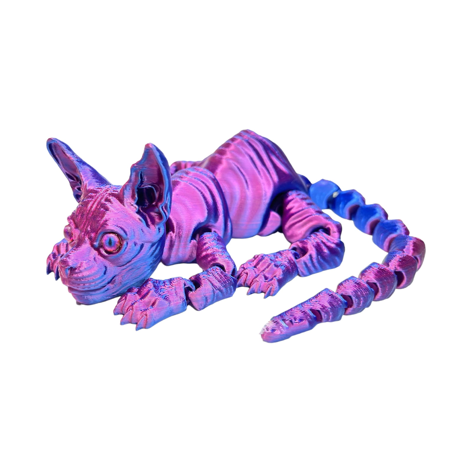 BAELLERT 3D Printed Hairless Cat Figurine Movable Joints Sphynx Cat ...