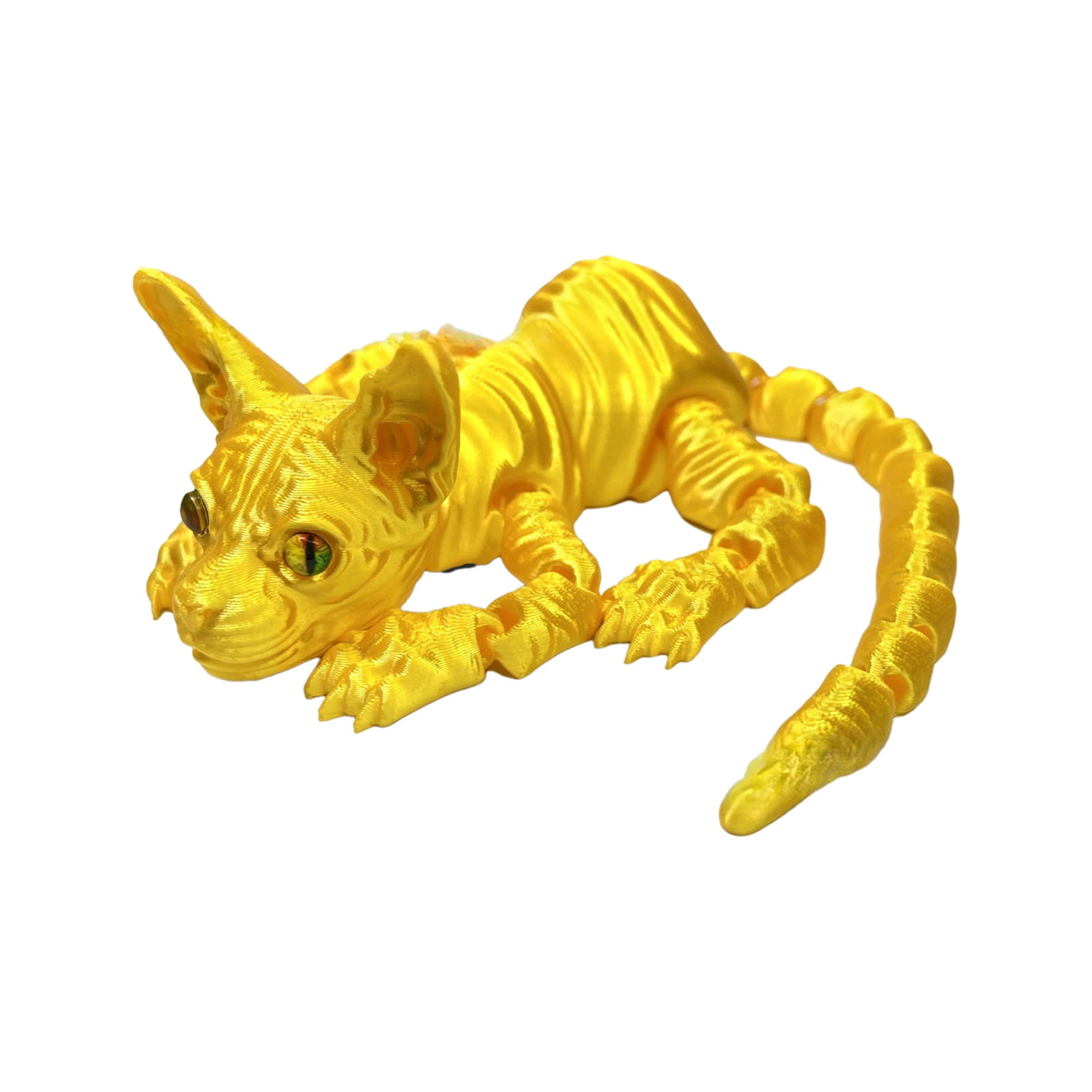 BAELLERT 3D Printed Hairless Cat Figurine Movable Joints Sphynx Cat ...
