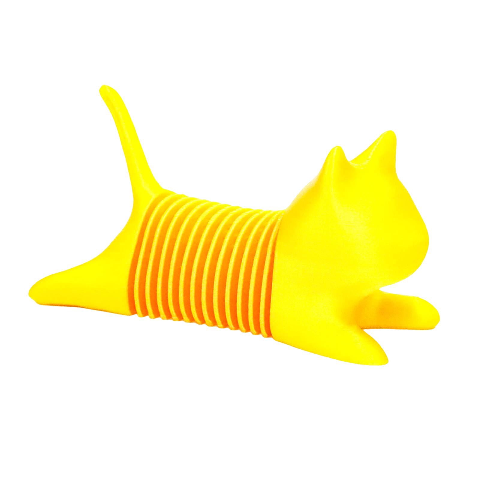 BAELLERT 3D Printed Spring Cat Figurine Lying Kitten Statue Sculpture ...