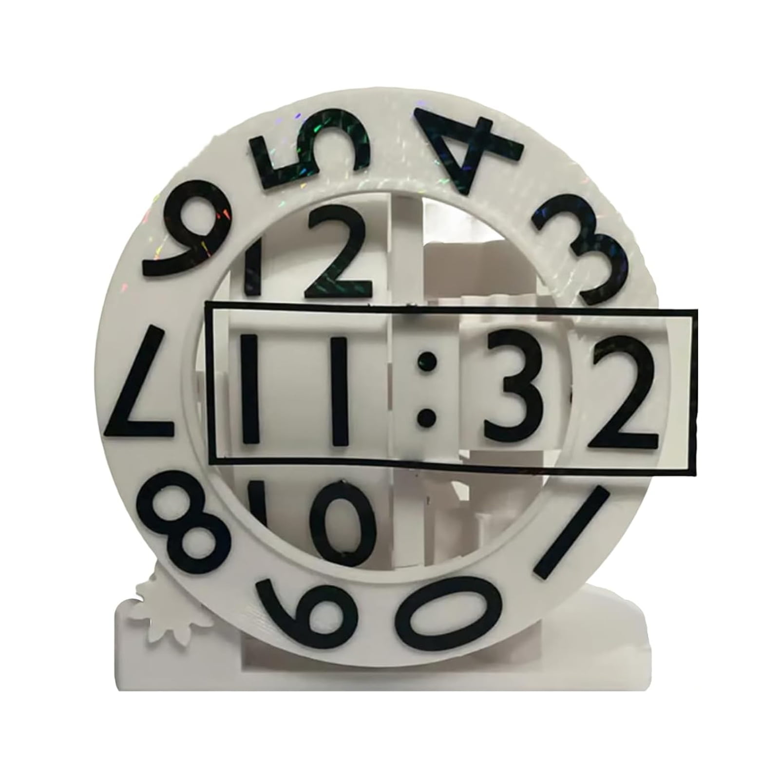 BAELLERT 3D Printed Triaxial Clock with Rotating Numeric Display Home ...