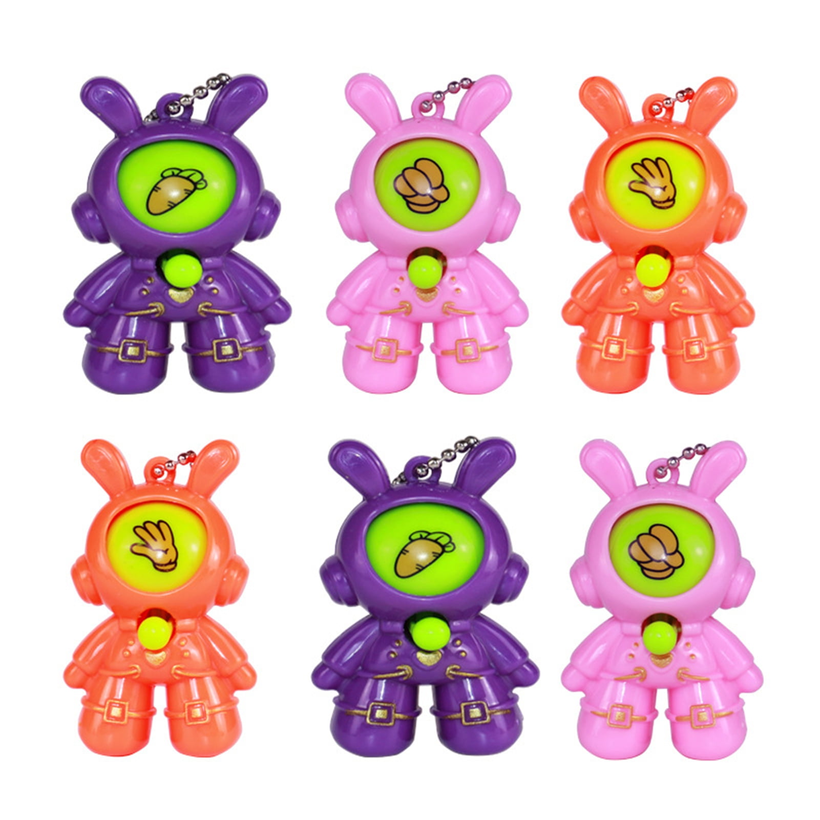 BAELLERT 6/30Pcs Rabbit Astronaut Finger Guessing Toy Press Rock Paper ...