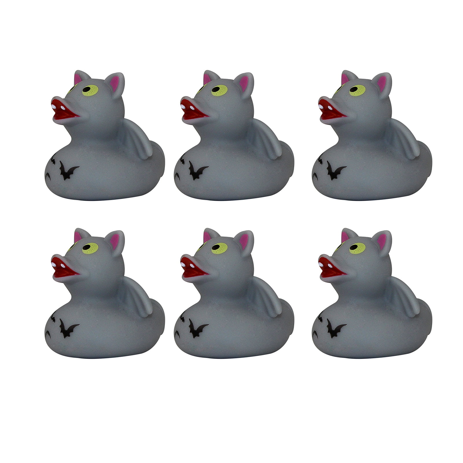 BAELLERT 6Pcs Halloween Horror Rubber Duck with Pressable Ghost Face ...