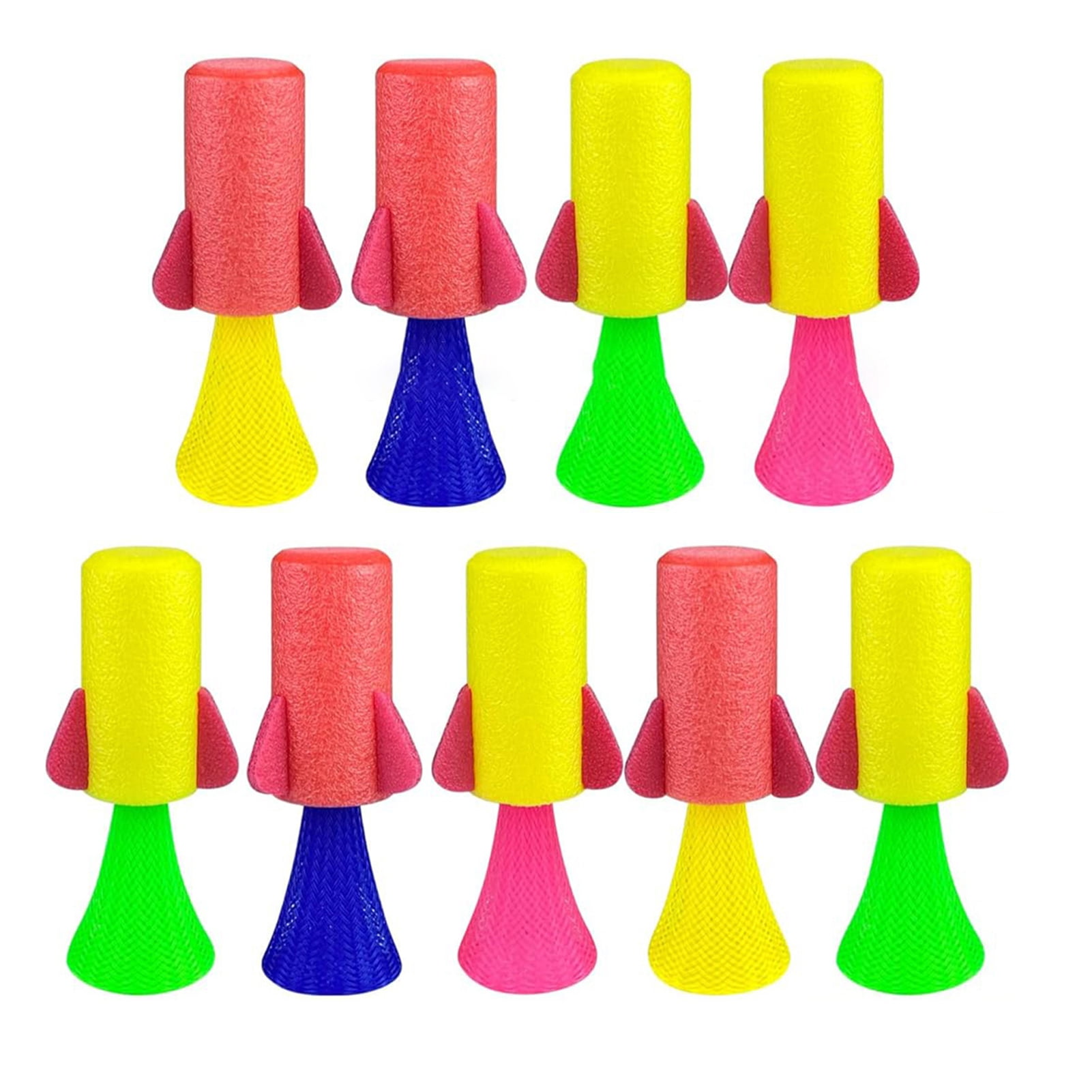 BAELLERT 9 Pack Jumping Spring Rocket Toys Creative Popper Bouncy Ball ...
