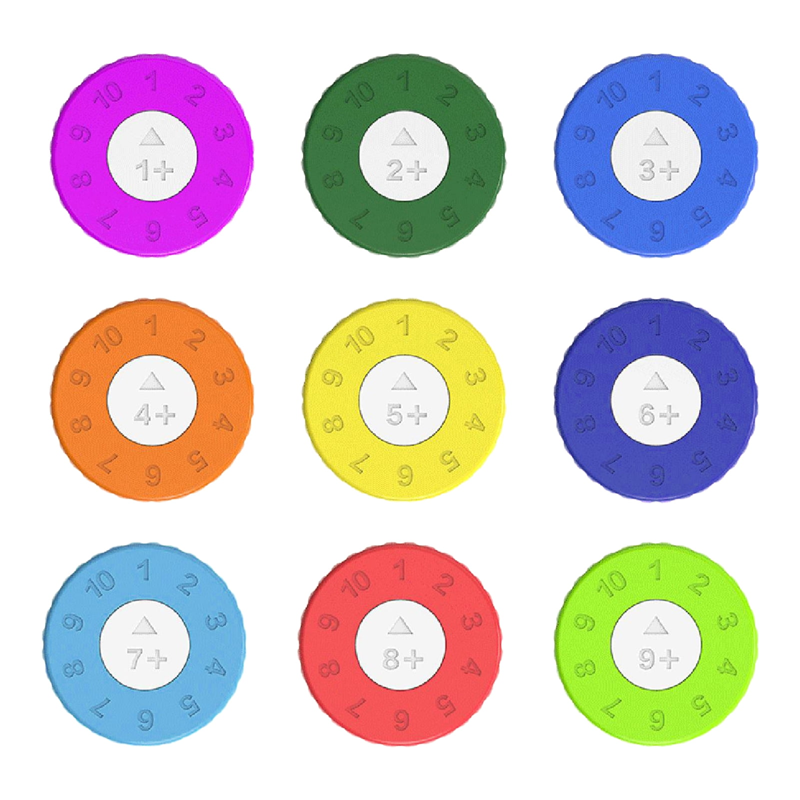 BAELLERT 9Pcs/Set Math Fidget Spinner Addition Subtraction ...