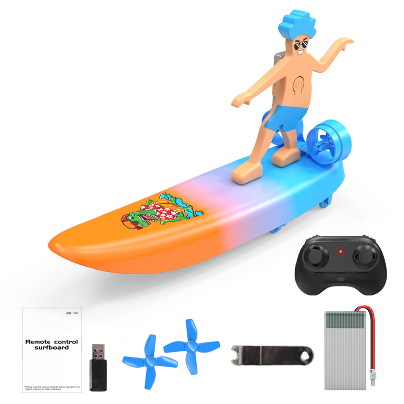 BAELLERT Amphibious 2.4GHz Remote Control Surfboard Waterproof RC ...