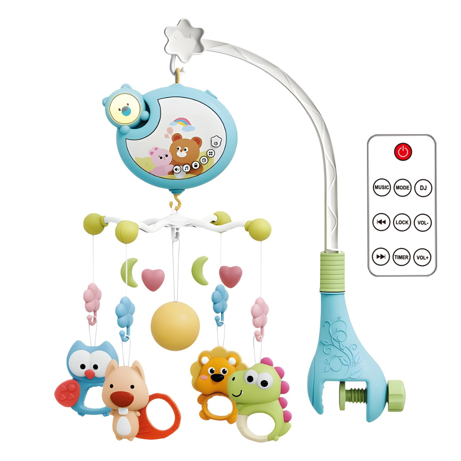 BAELLERT Baby Mobiles for Cribs Crib Mobile with Music & Lights Remote ...