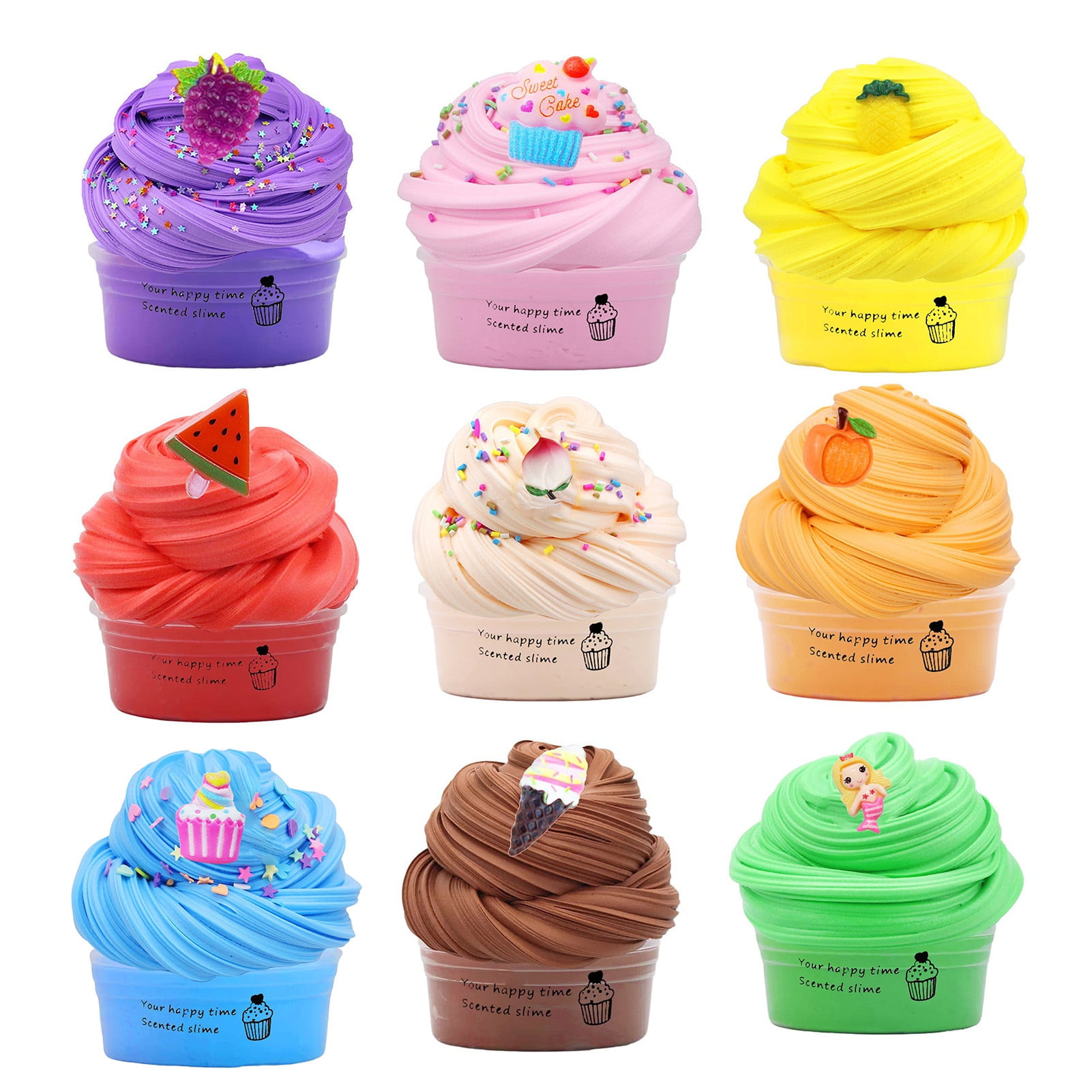 BAELLERT Butter Slimes Kit for Kids Stress Relief Toy 50ml Soft Fluffy ...