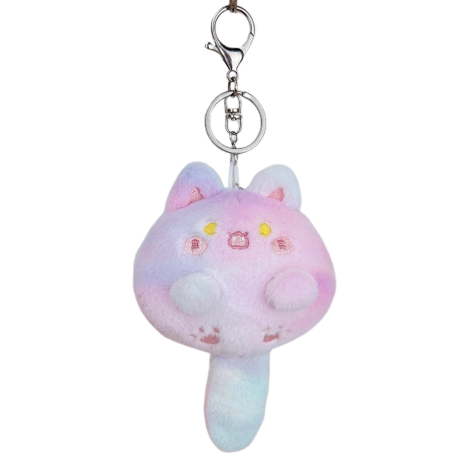 BAELLERT Cartoon Cat Plush Pendant Built-in Squeaker Lovely Colorful ...