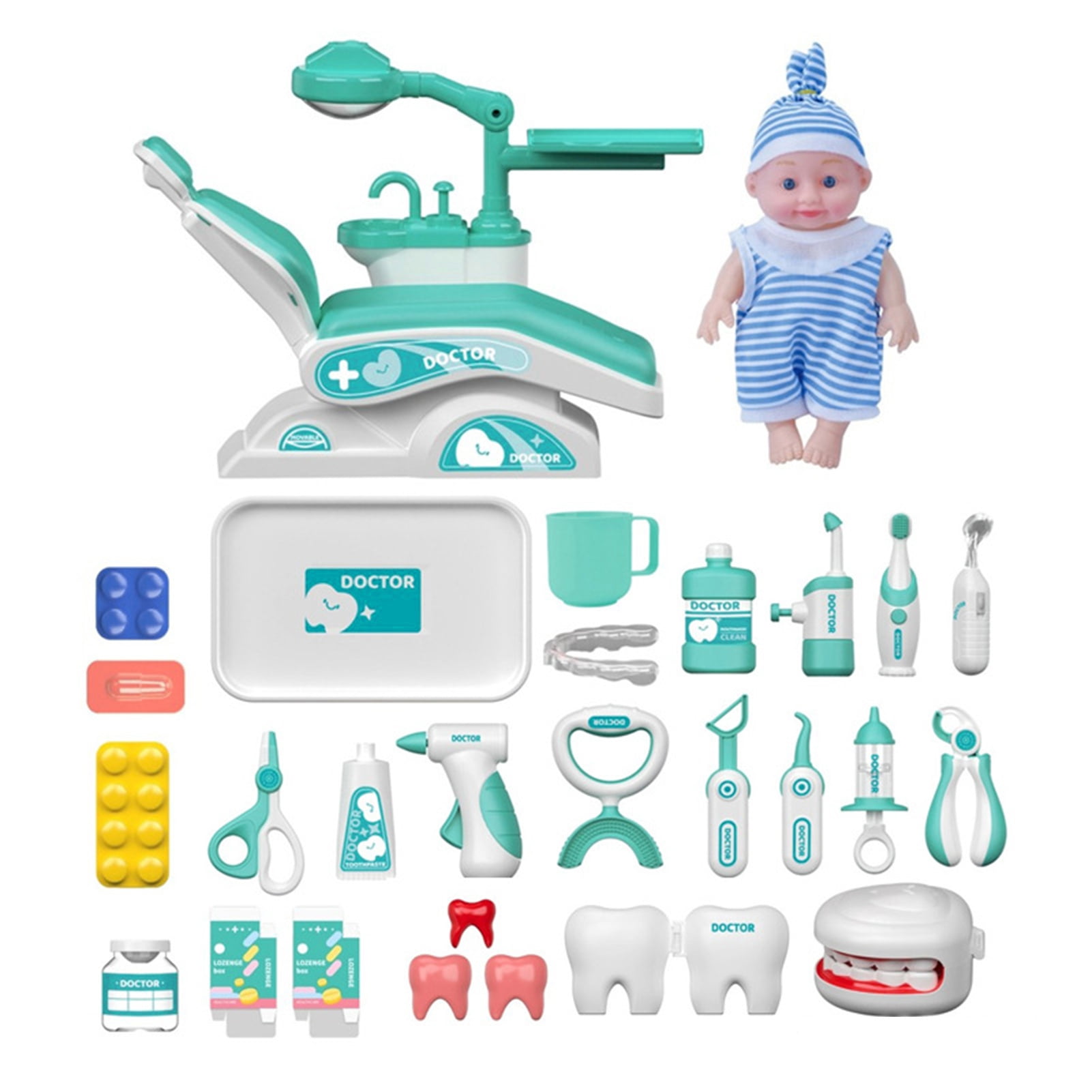BAELLERT Dentist Kit for Toddlers Smart Dental Chair Playset Rotating ...