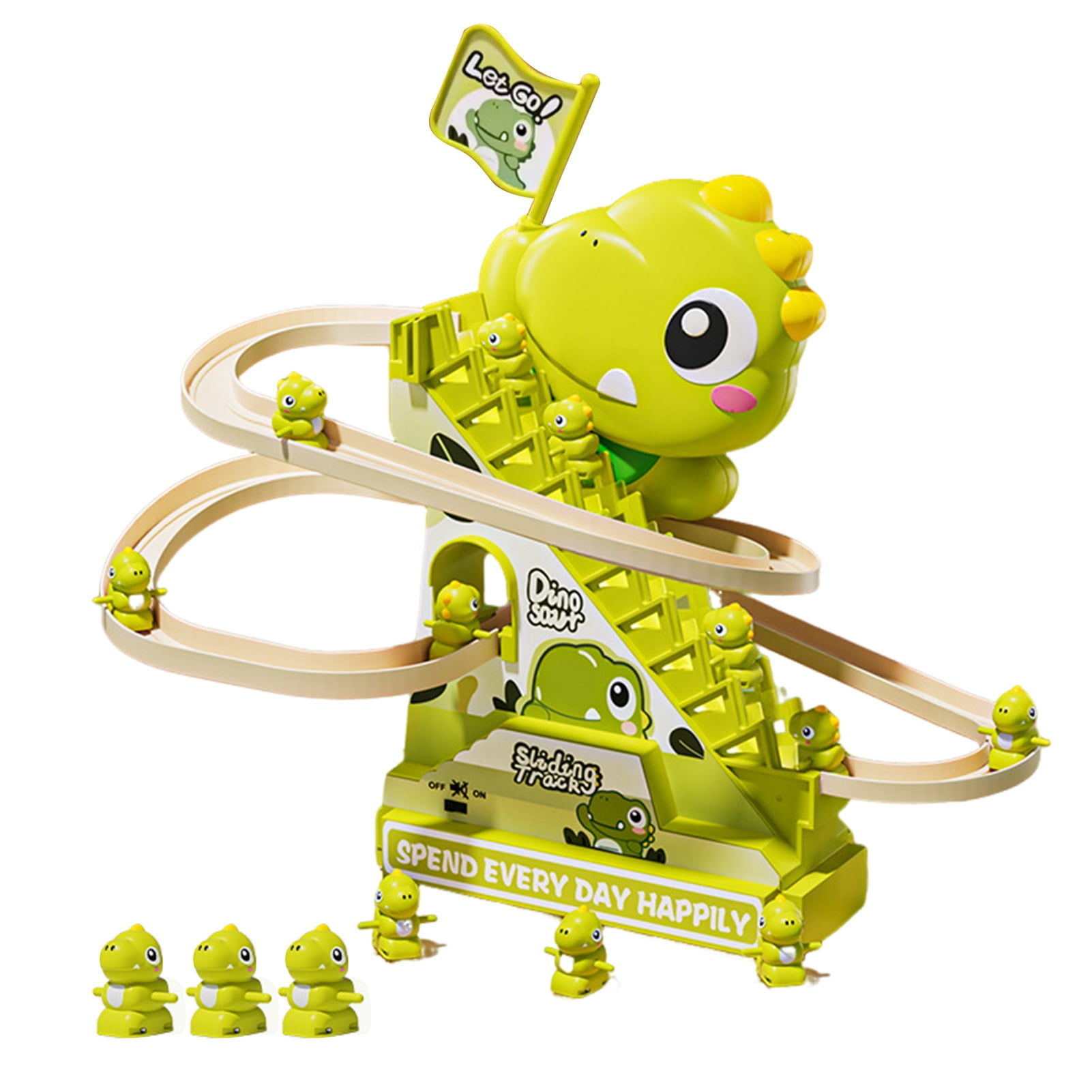 BAELLERT Electric Animal Climbing Slide Toy with LED Light Music Kids ...