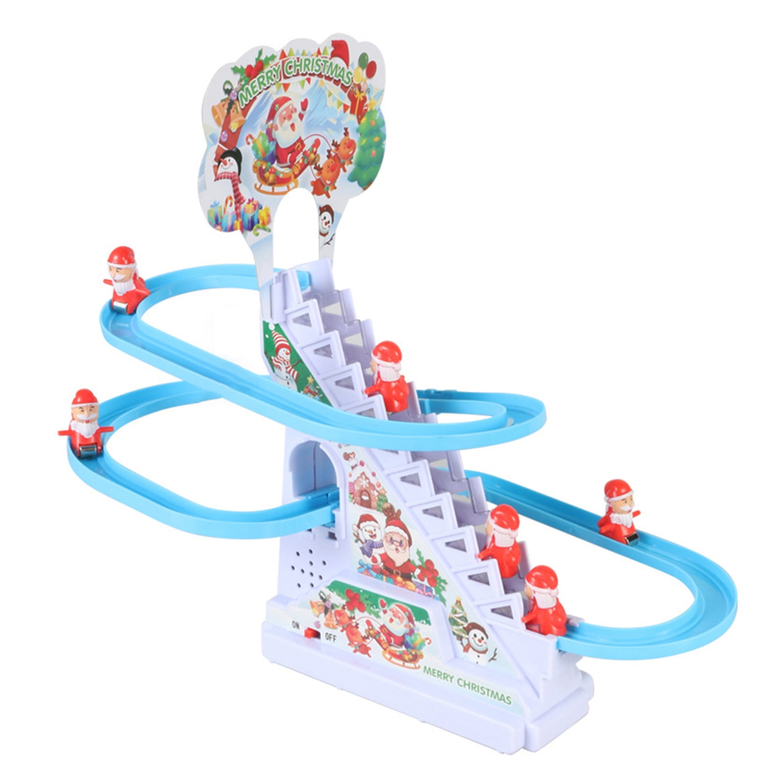 BAELLERT Electric Santa Stair Climbing Toy with Light Music Automatic ...