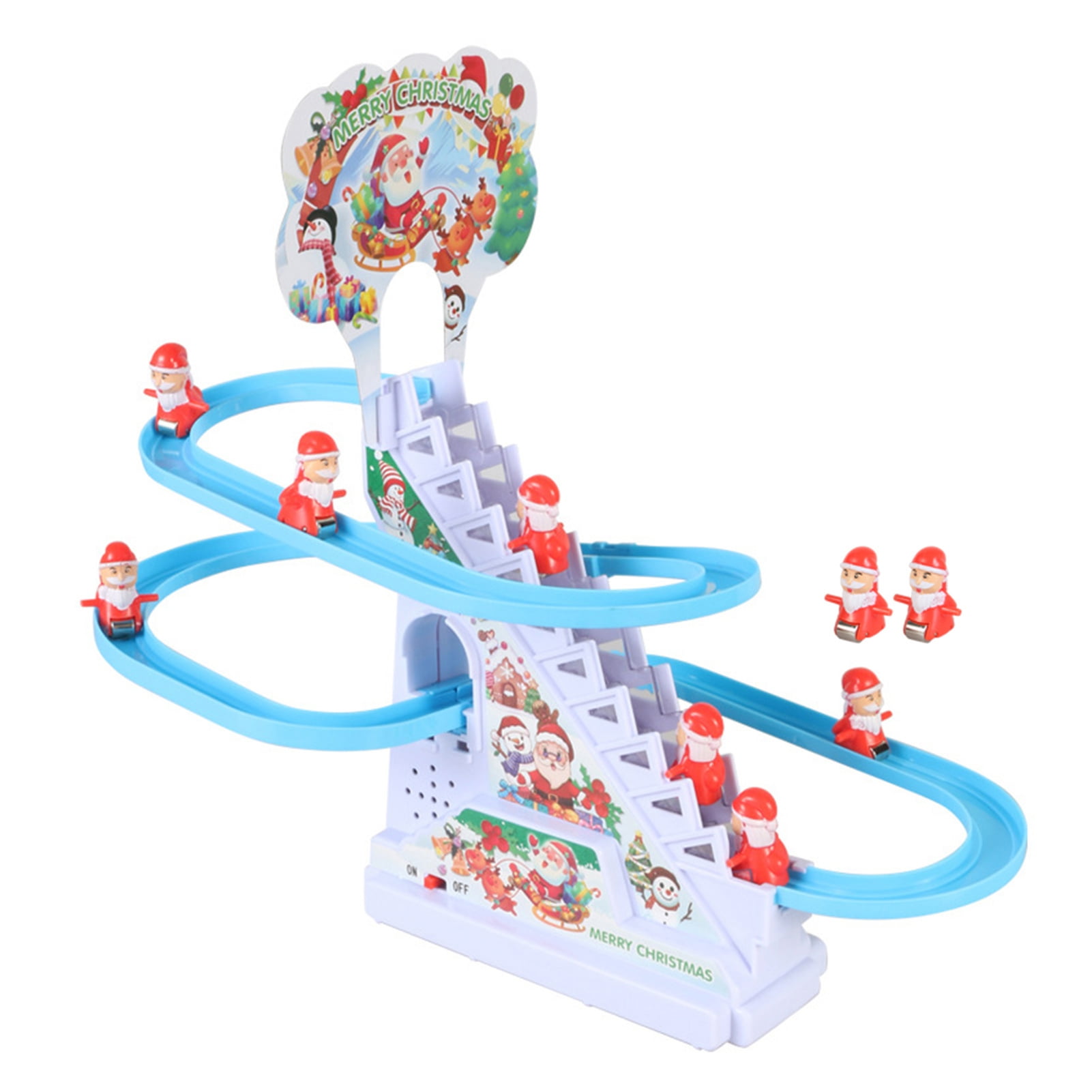 BAELLERT Electric Santa Stair Climbing Toy with Light Music Automatic ...