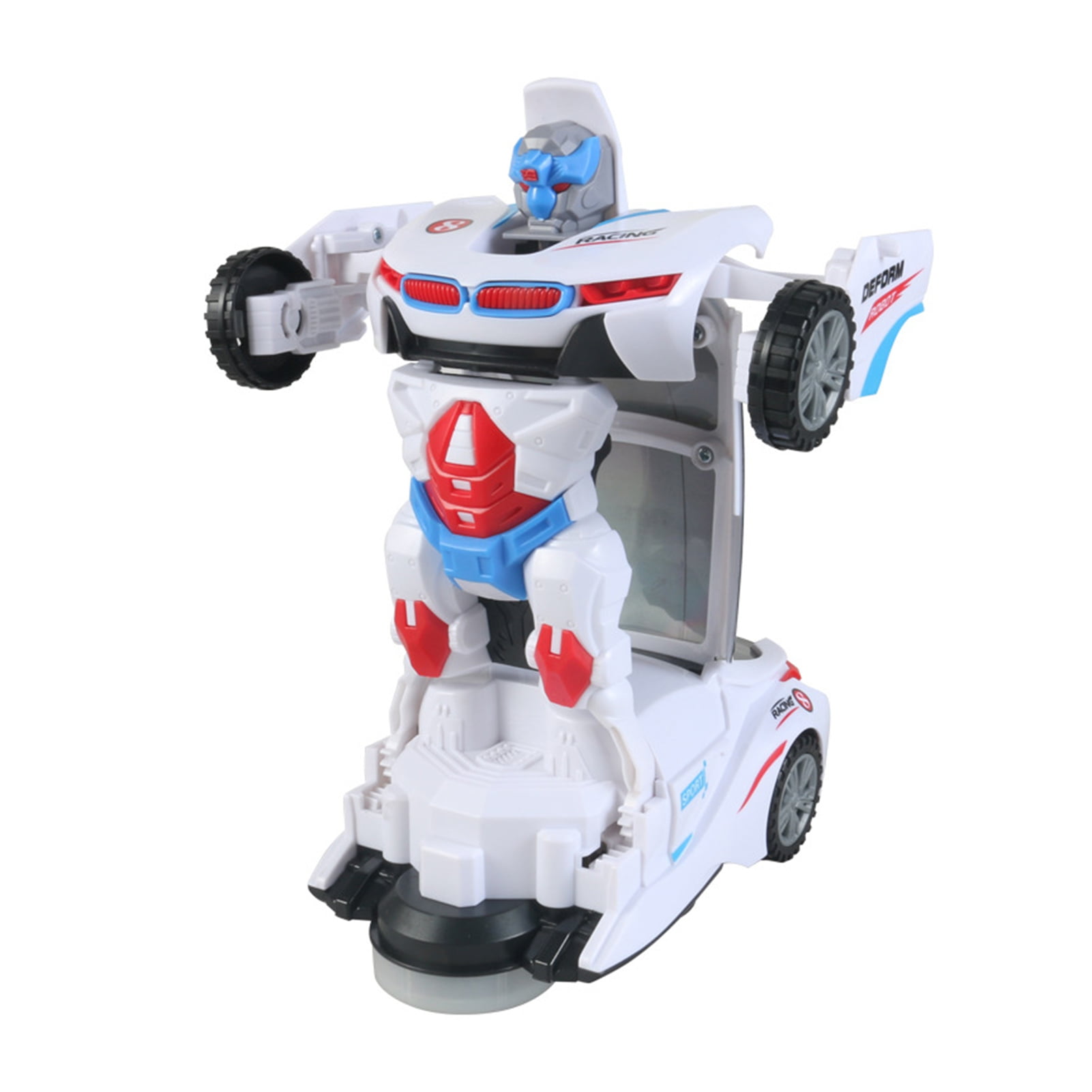 BAELLERT Electric Transforming Robot Car Toy with Music Light Automatic ...