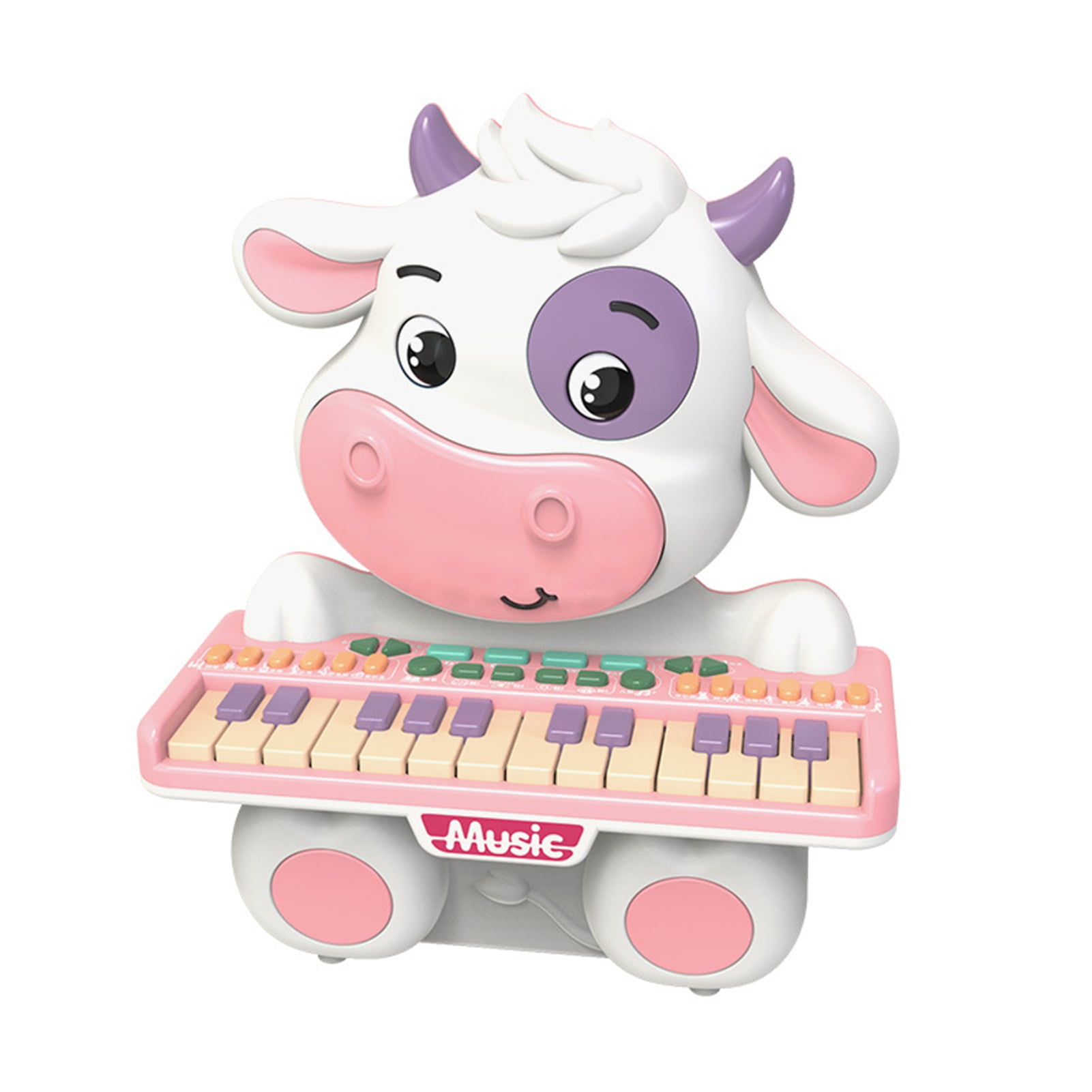 BAELLERT Electronic Cow Keyboard Piano Toy with 24 Keys Toddlers Boys ...
