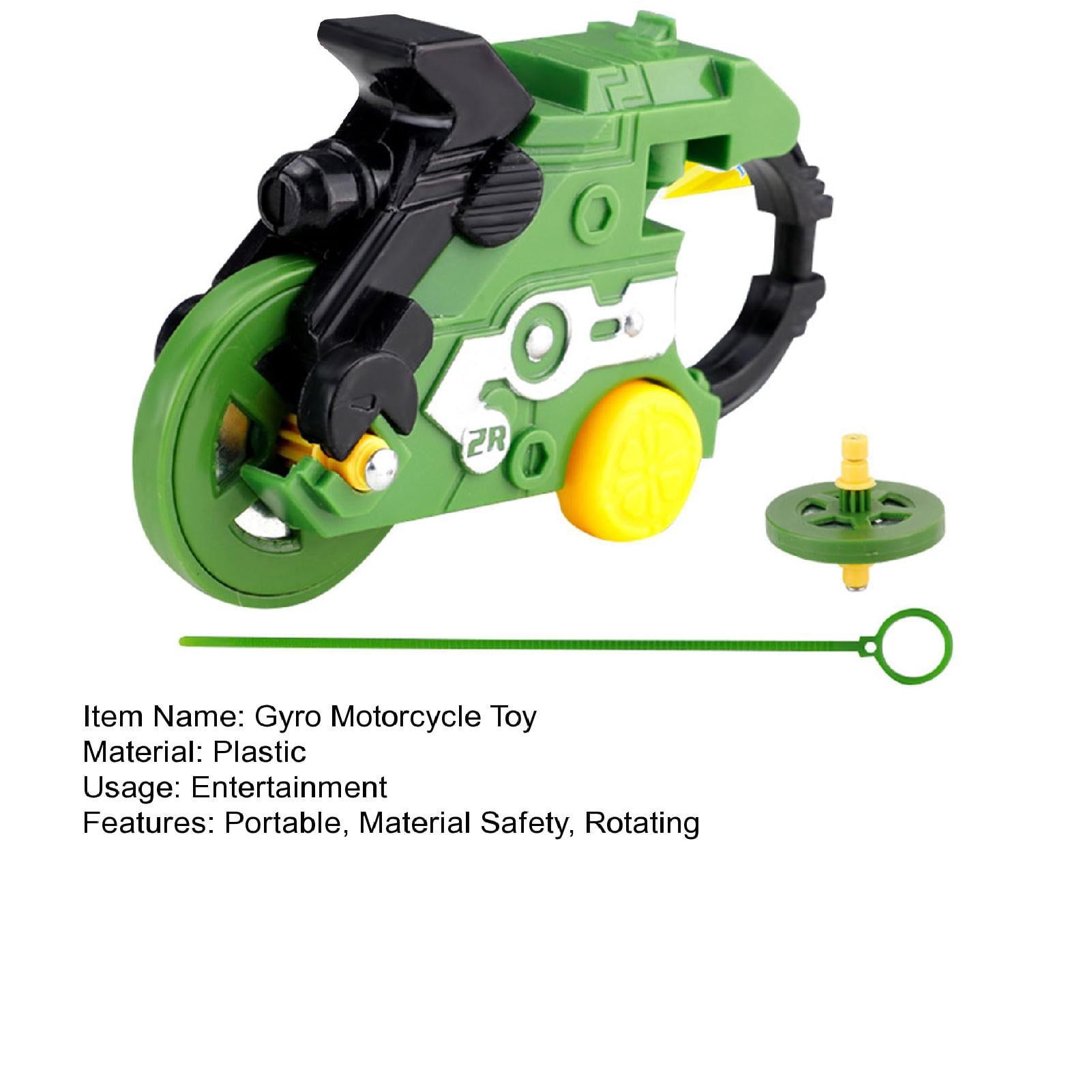 BAELLERT Gyro Motorcycle Toy with Launcher Multiple Gameplay Pocket ...