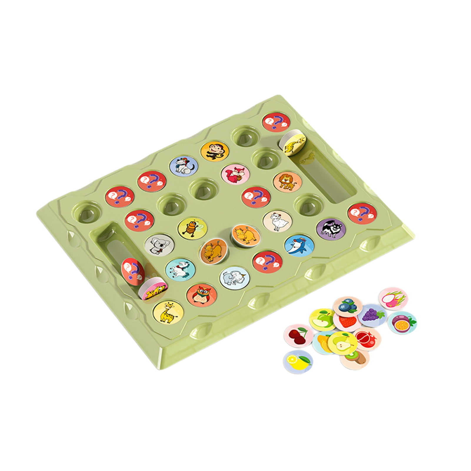 BAELLERT Kids Memory Reversi Chess Game 2 Players Animal Fruit Flipping ...