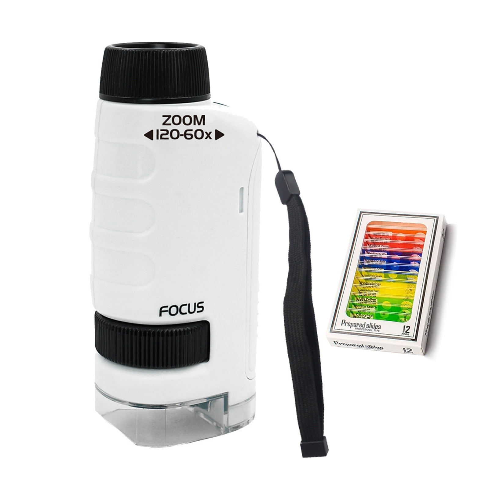 BAELLERT Kids Microscope with 12 Samples 60-120X Magnification Clear ...