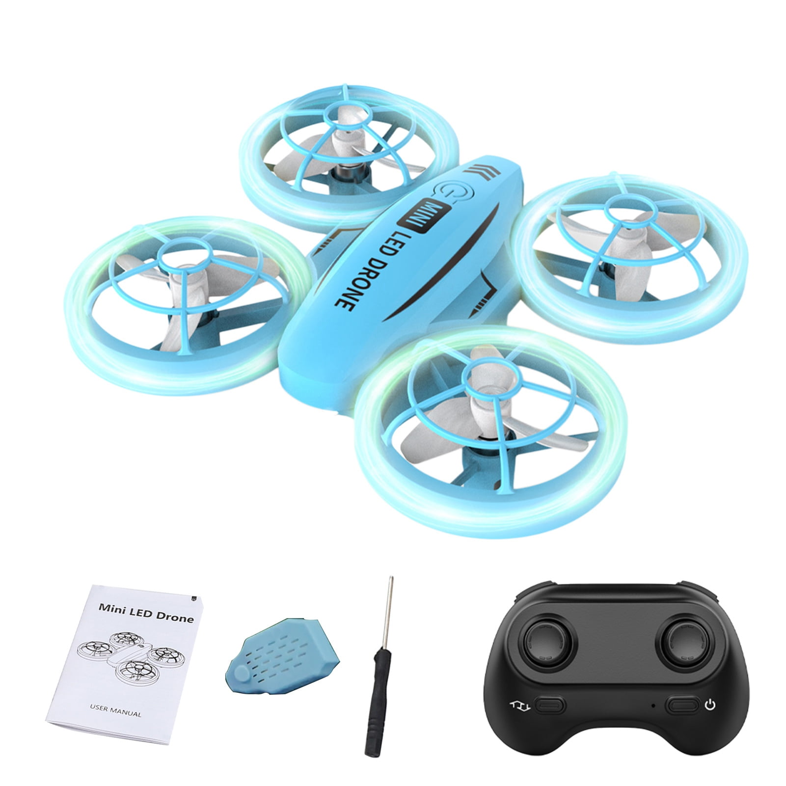BAELLERT Kids Mini Drone Remote Control Colorful LED Quadcopter 360 ...