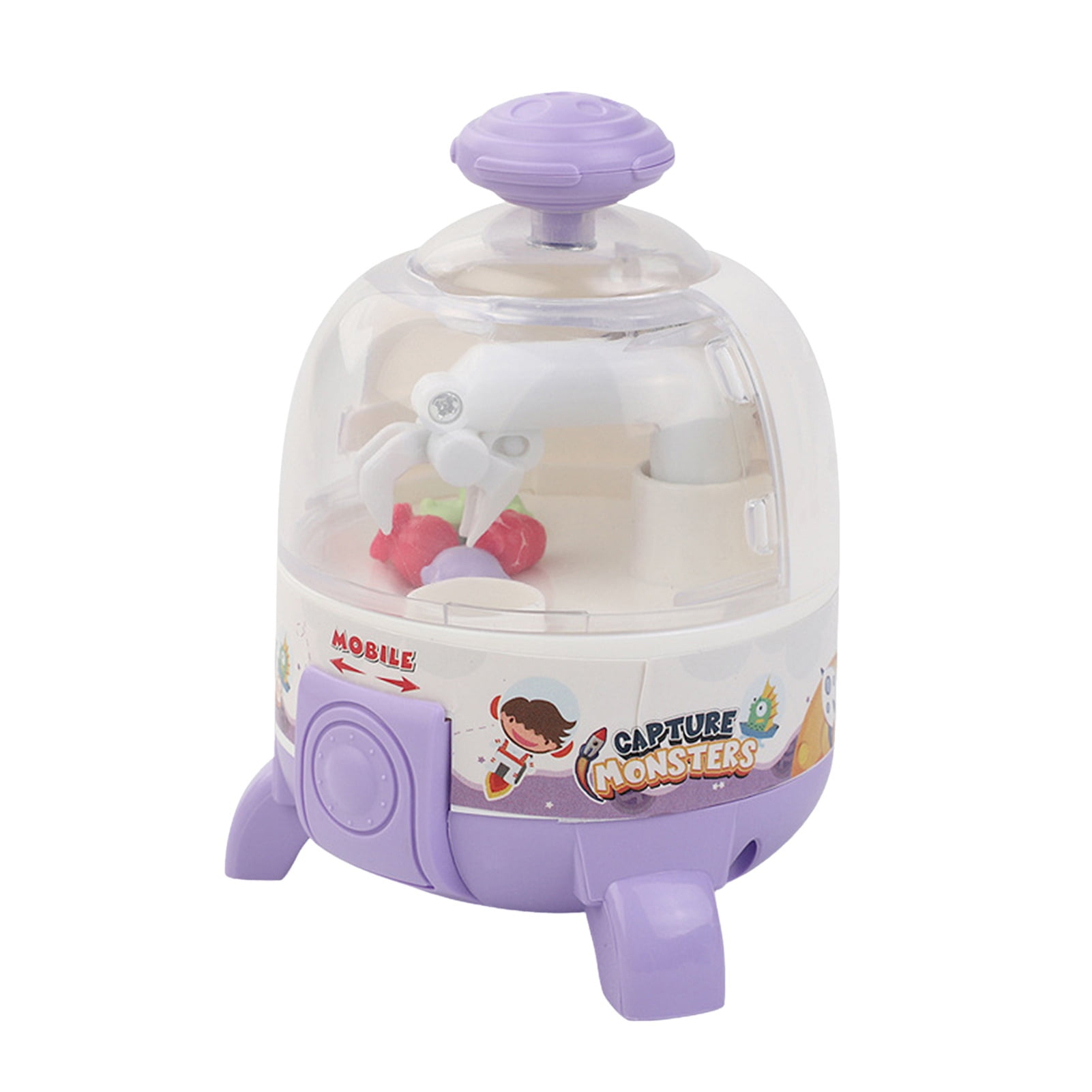 BAELLERT Kids Rocket Claw Machine Toy with 6 Figurines DIY Sticker ...