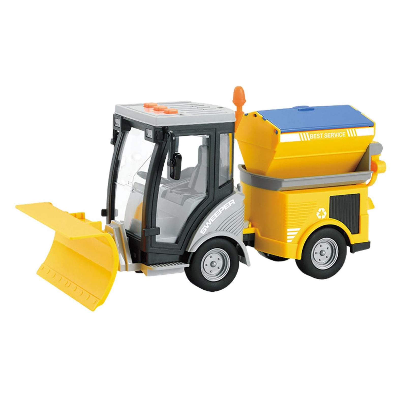 BAELLERT Kids Sanitation Truck Toy with Music Light Inertial Drive1/16 ...